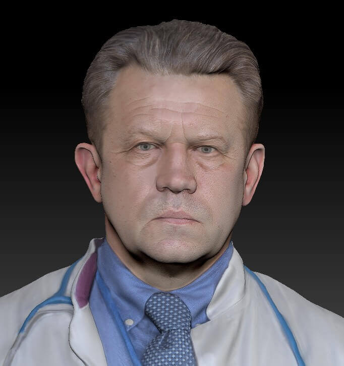 Man In Lab Coat In A-Pose 332 3D Model by deep3dstudio