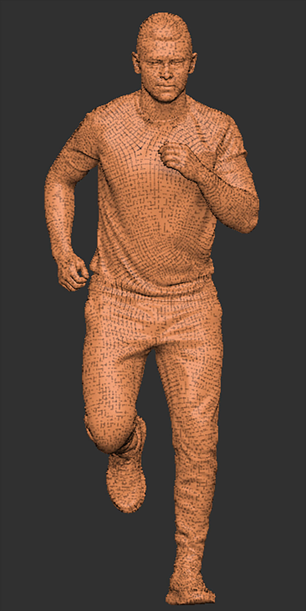 Man in Orange T-Shirt Running 435 3D Model by deep3dstudio