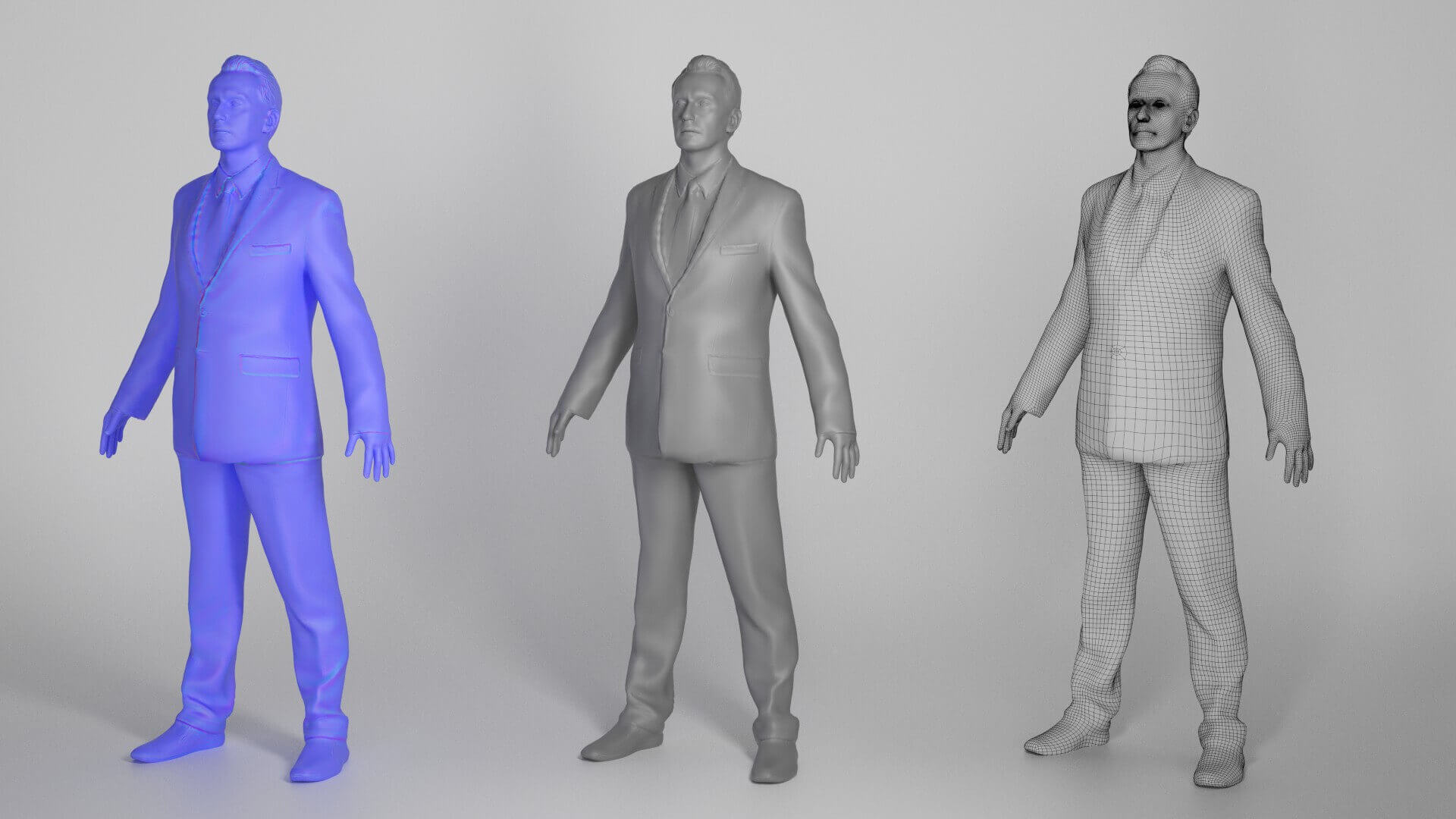 Man in Suit 354 - 3D Model by deep3dstudio