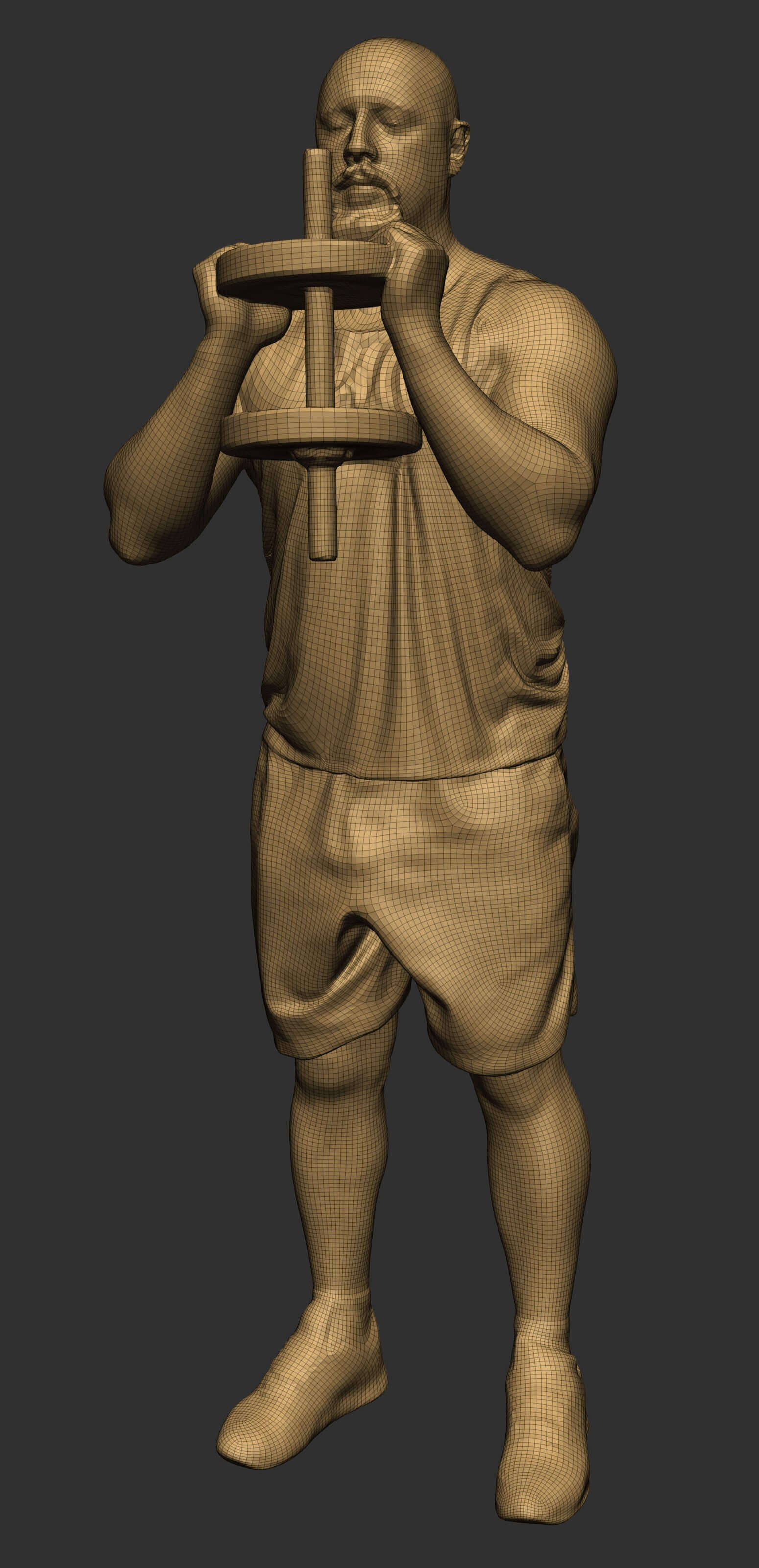 Man Lifting Dumbbell 386 - 3D Model by deep3dstudio