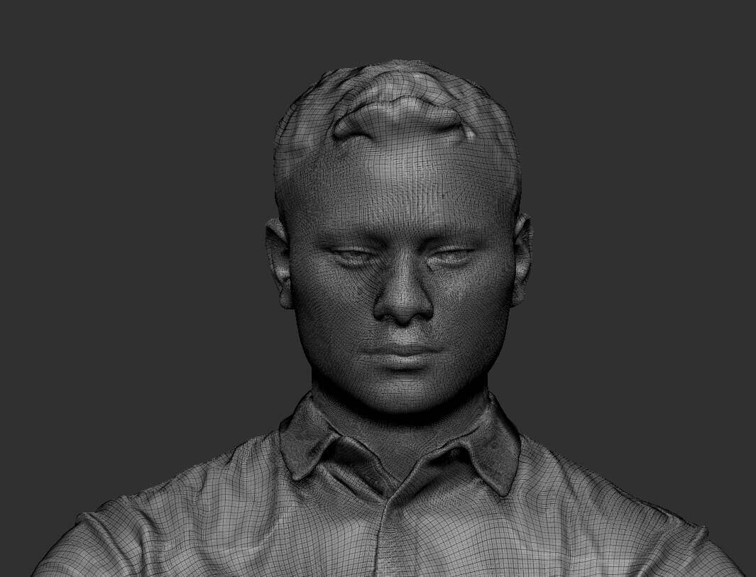 Man Sitting And Using Laptop 357 - 3D Model by deep3dstudio