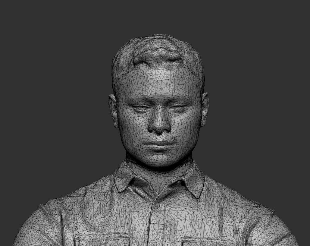 Man Sitting And Using Laptop 357 - 3D Model by deep3dstudio