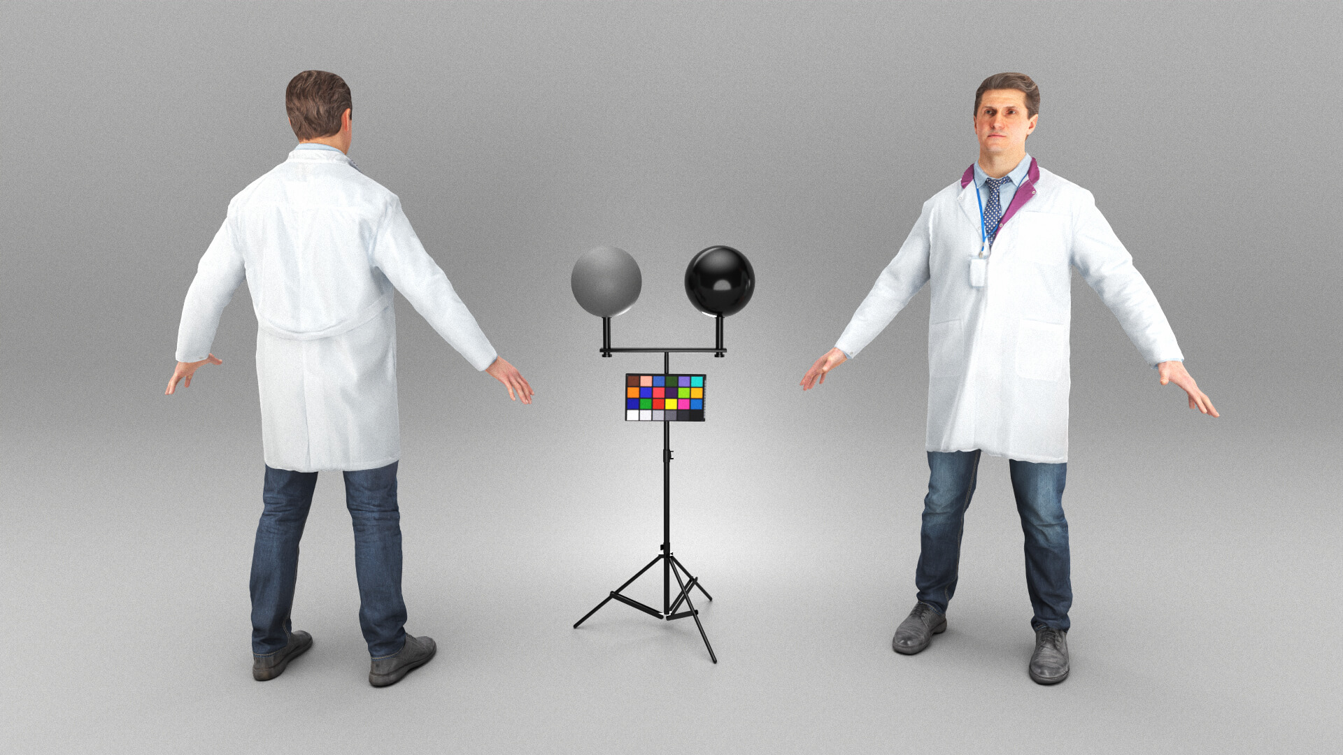 Medical Doctor in A-Pose 429 3D Model by deep3dstudio