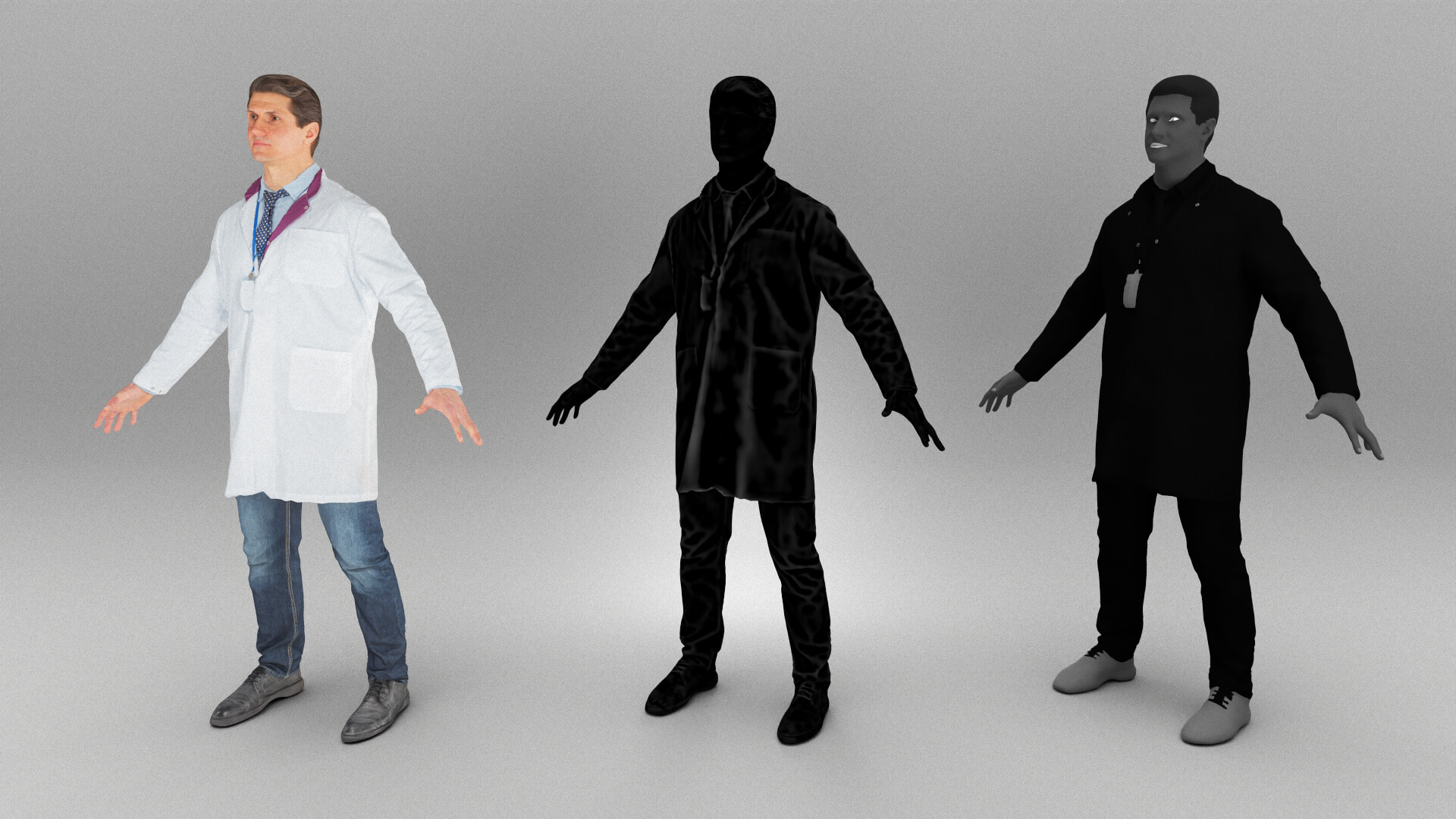 Medical Doctor in A-Pose 429 3D Model by deep3dstudio