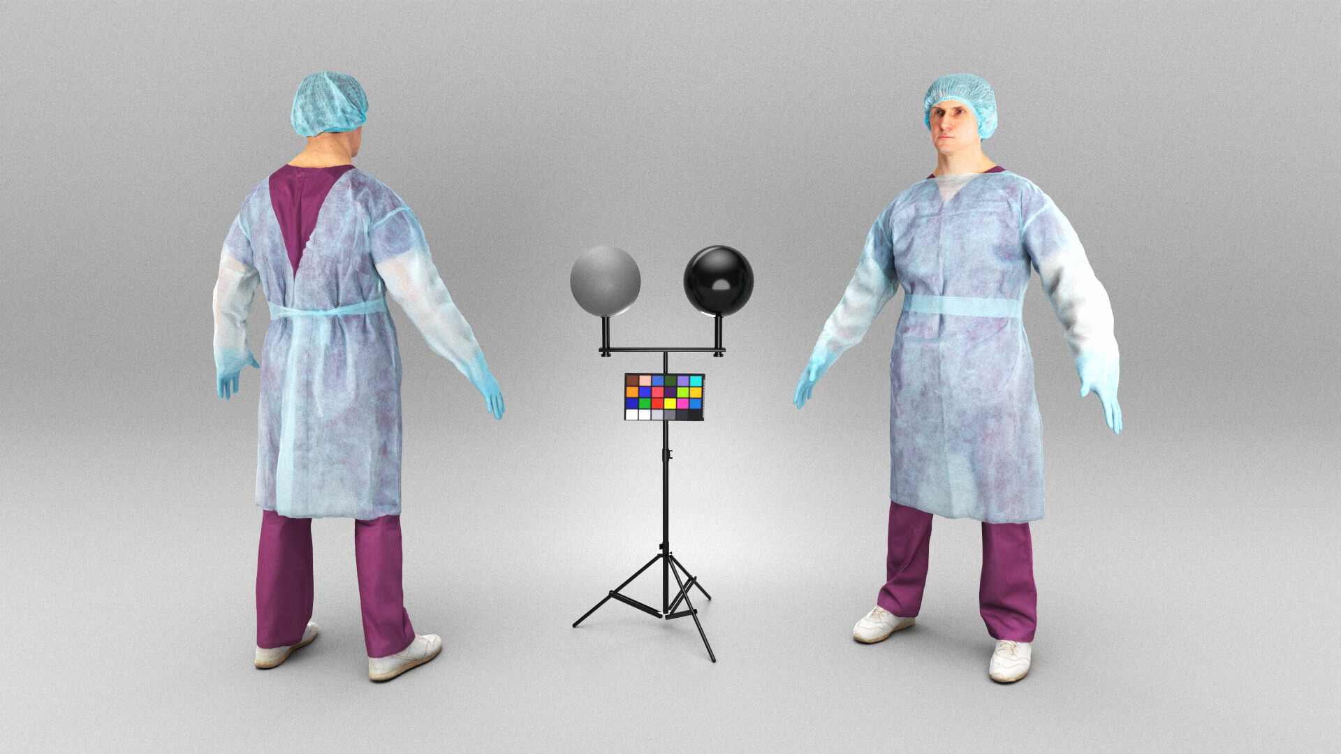 Medical Doctor Ready for Surgery in A-Pose 437 3D Model by deep3dstudio