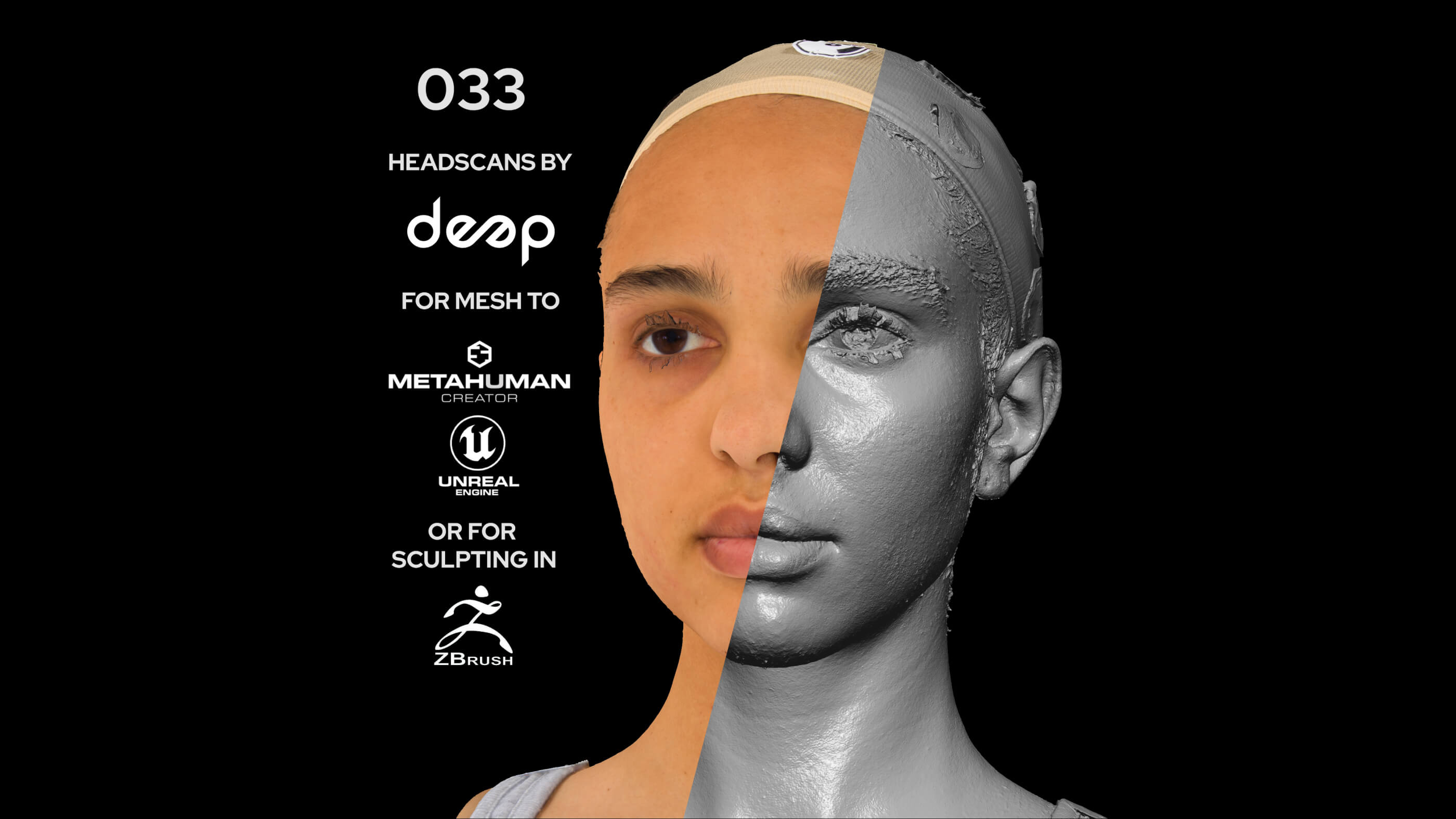 Middle East Female 20S Head Scan 033 - 3D Model by deep3dstudio