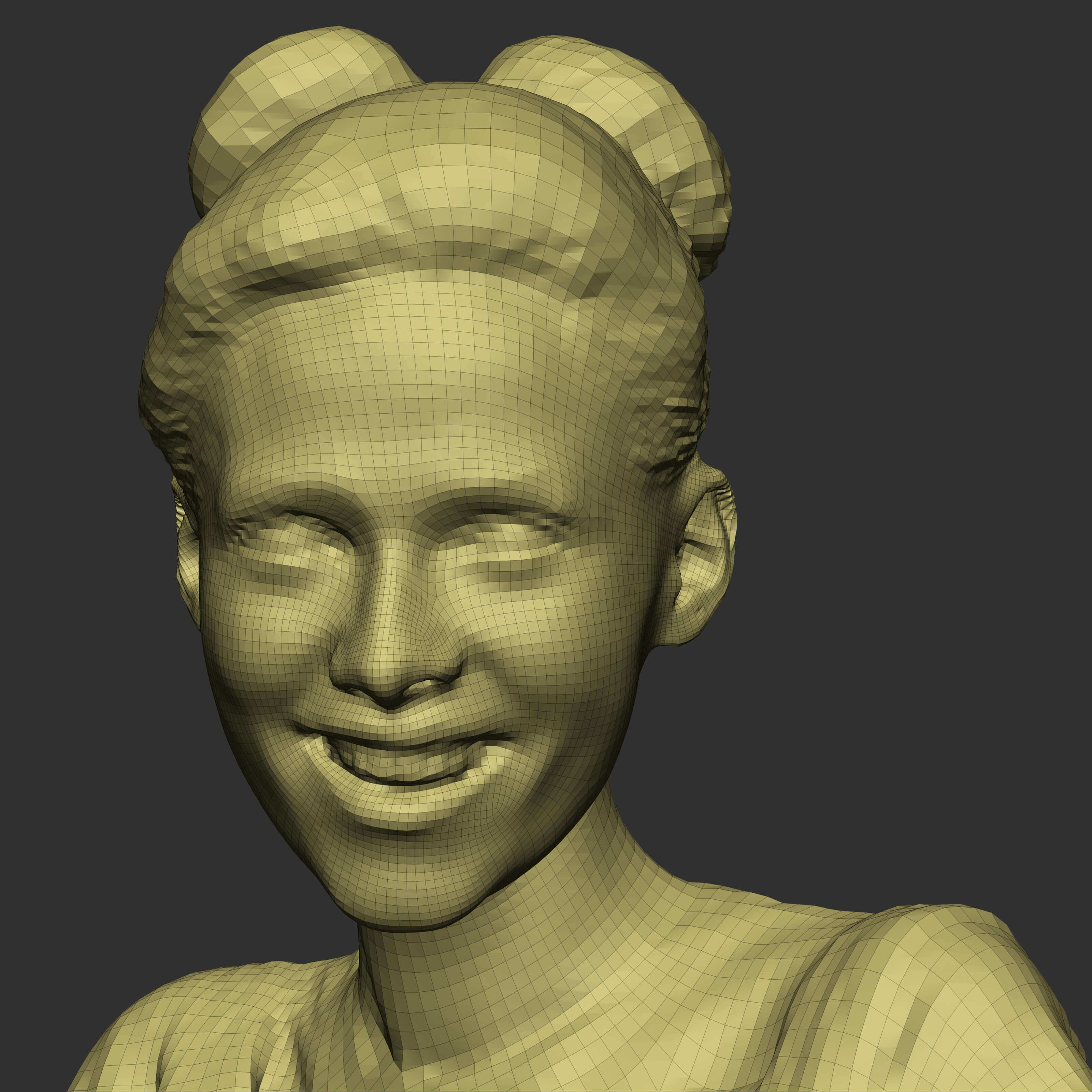 Smiling Young Woman with Scooter 360 - 3D Model by deep3dstudio