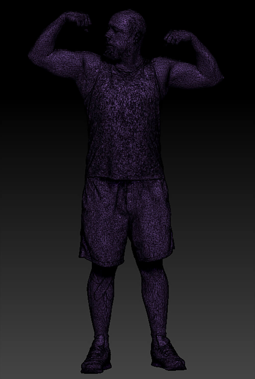 Sporty Man Demonstrating Muscles 408 - 3D Model by deep3dstudio