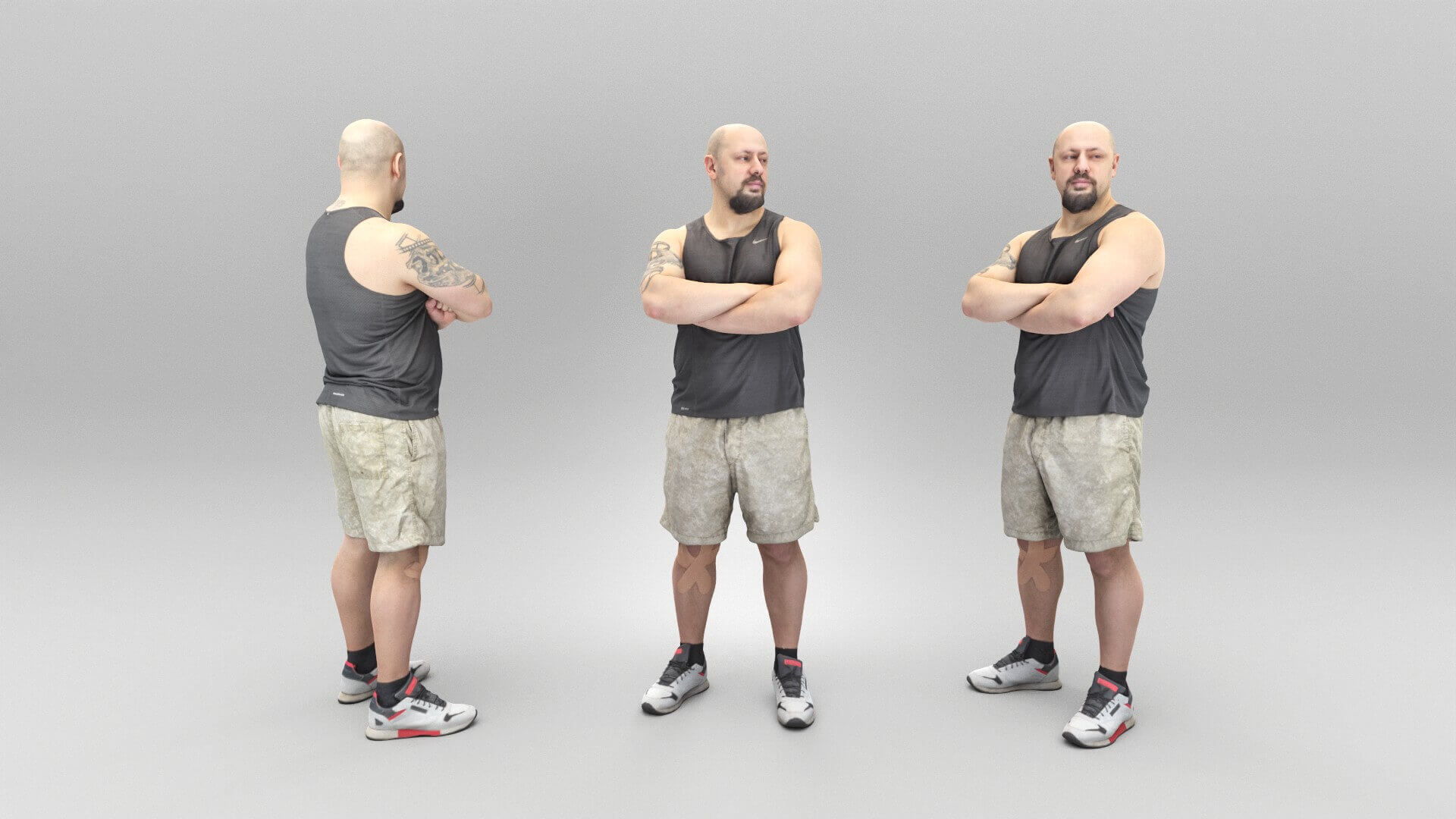 Strong Man With Crossed Arms 389 - 3D Model by deep3dstudio