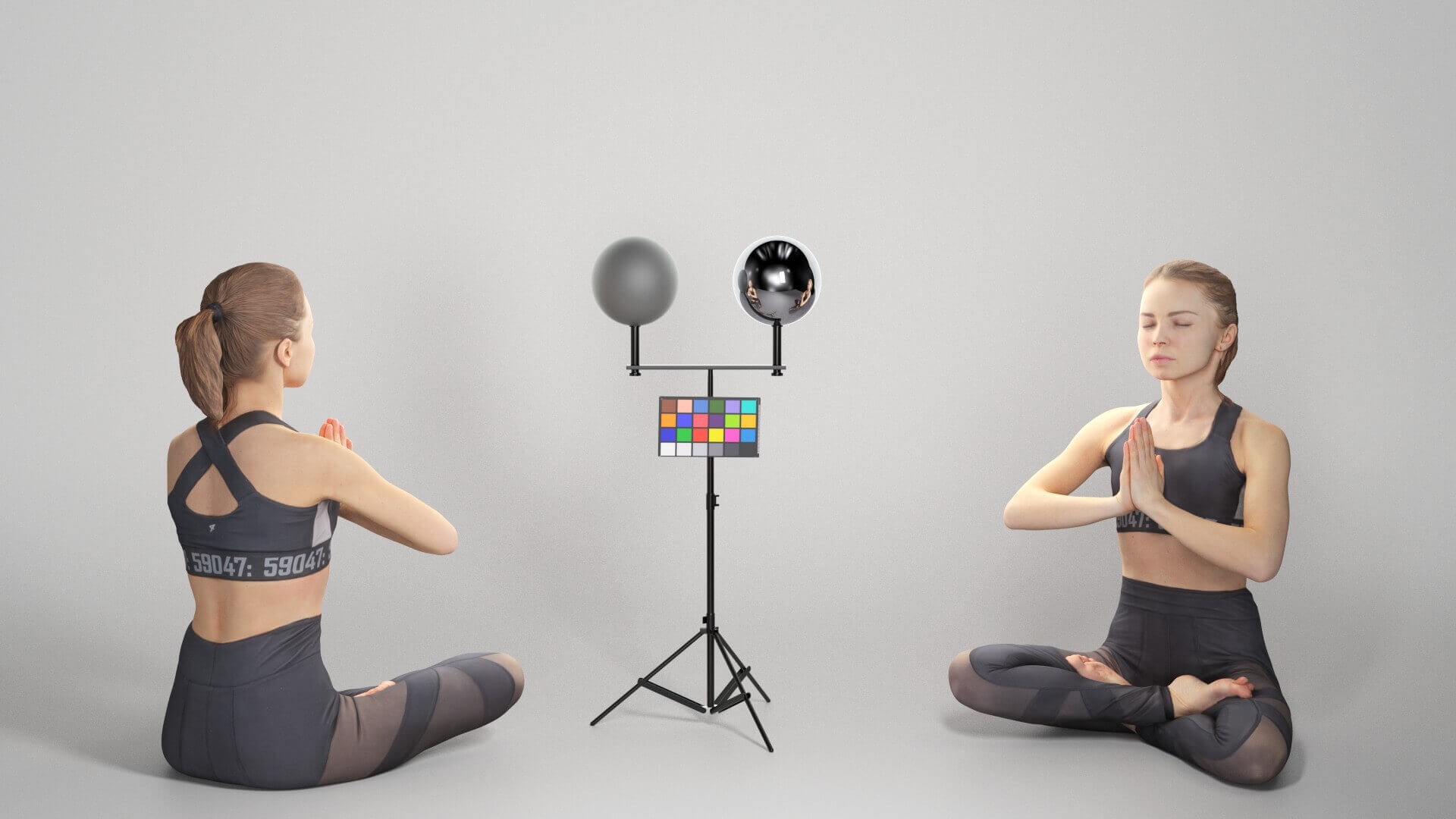 Woman In Lotus Pose 298 - 3D Model by deep3dstudio