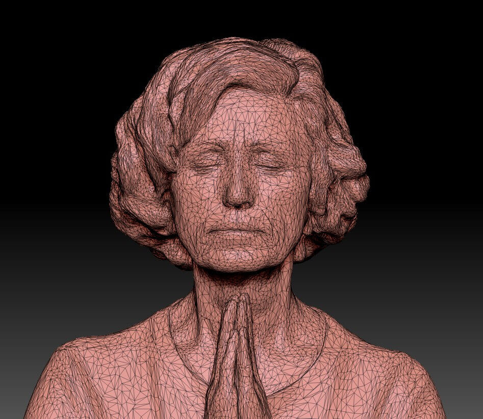 Woman In Meditation Pose 345 - 3D Model by deep3dstudio