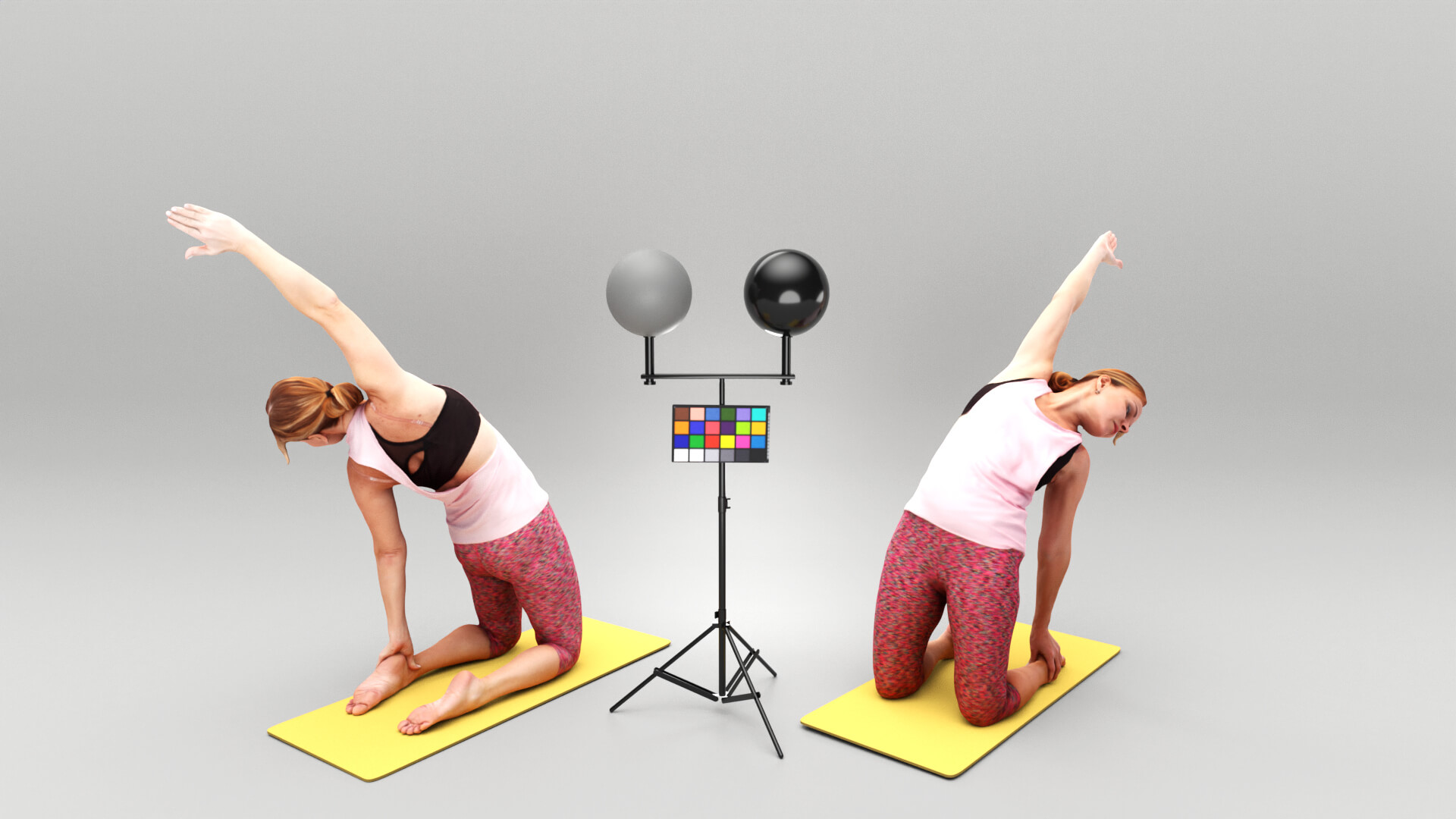 Woman in Yoga Pose 439 - 3D Model by deep3dstudio