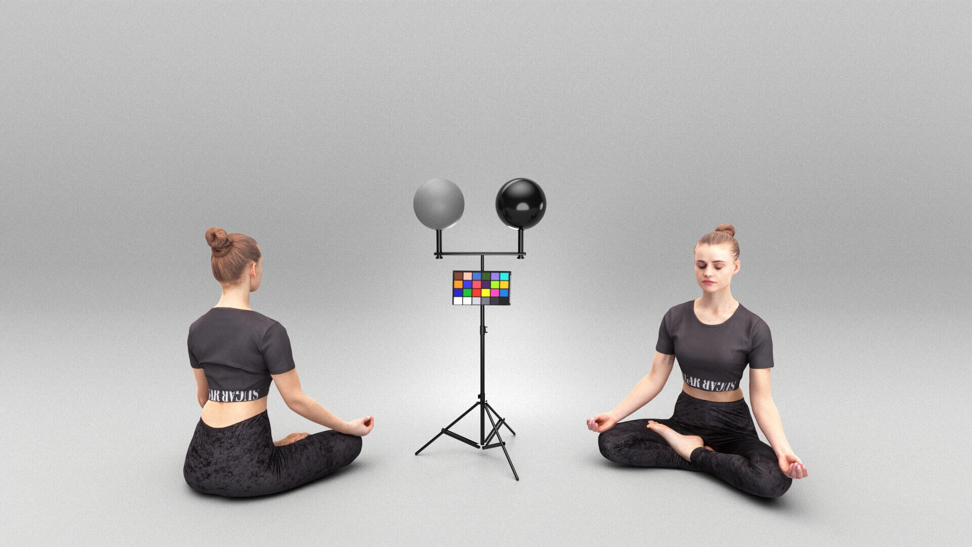 Woman Sitting in Yoga Pose 362 - 3D Model by deep3dstudio