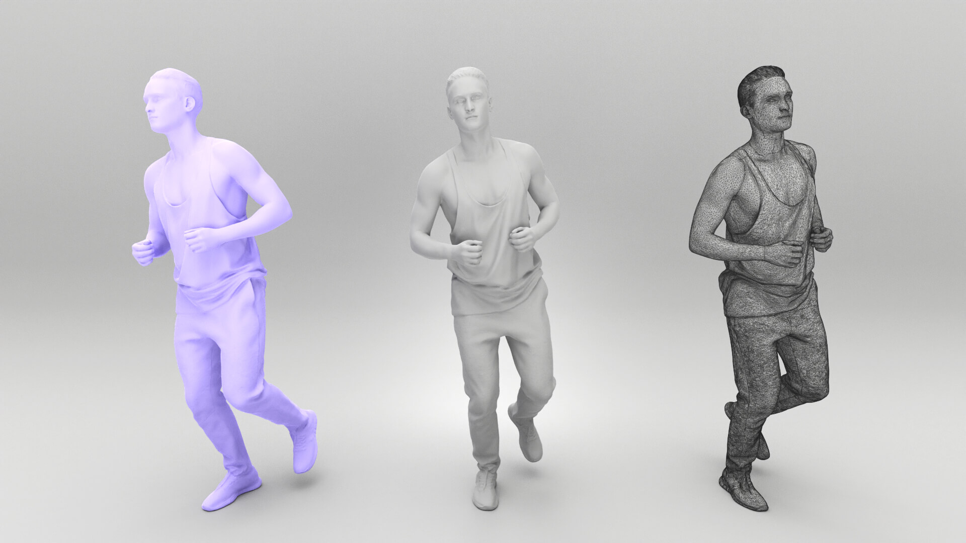 Young Man Running 415 - 3D Model by deep3dstudio