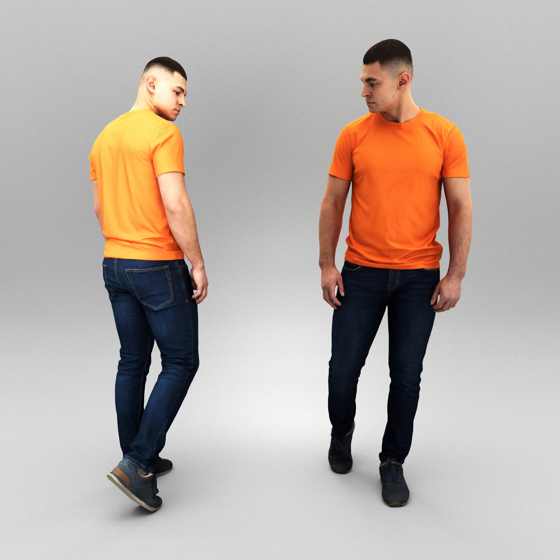 Young Man Walking 409 - 3D Model by deep3dstudio