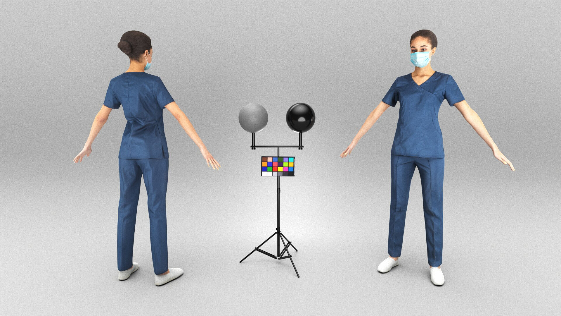 Young Nurse Ready For Animation 348 - 3D Model by deep3dstudio