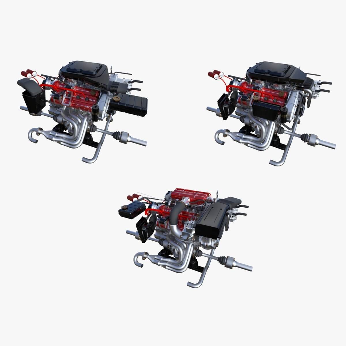 Italian V8 Engine and Internals Pack - 3D Model by deepred