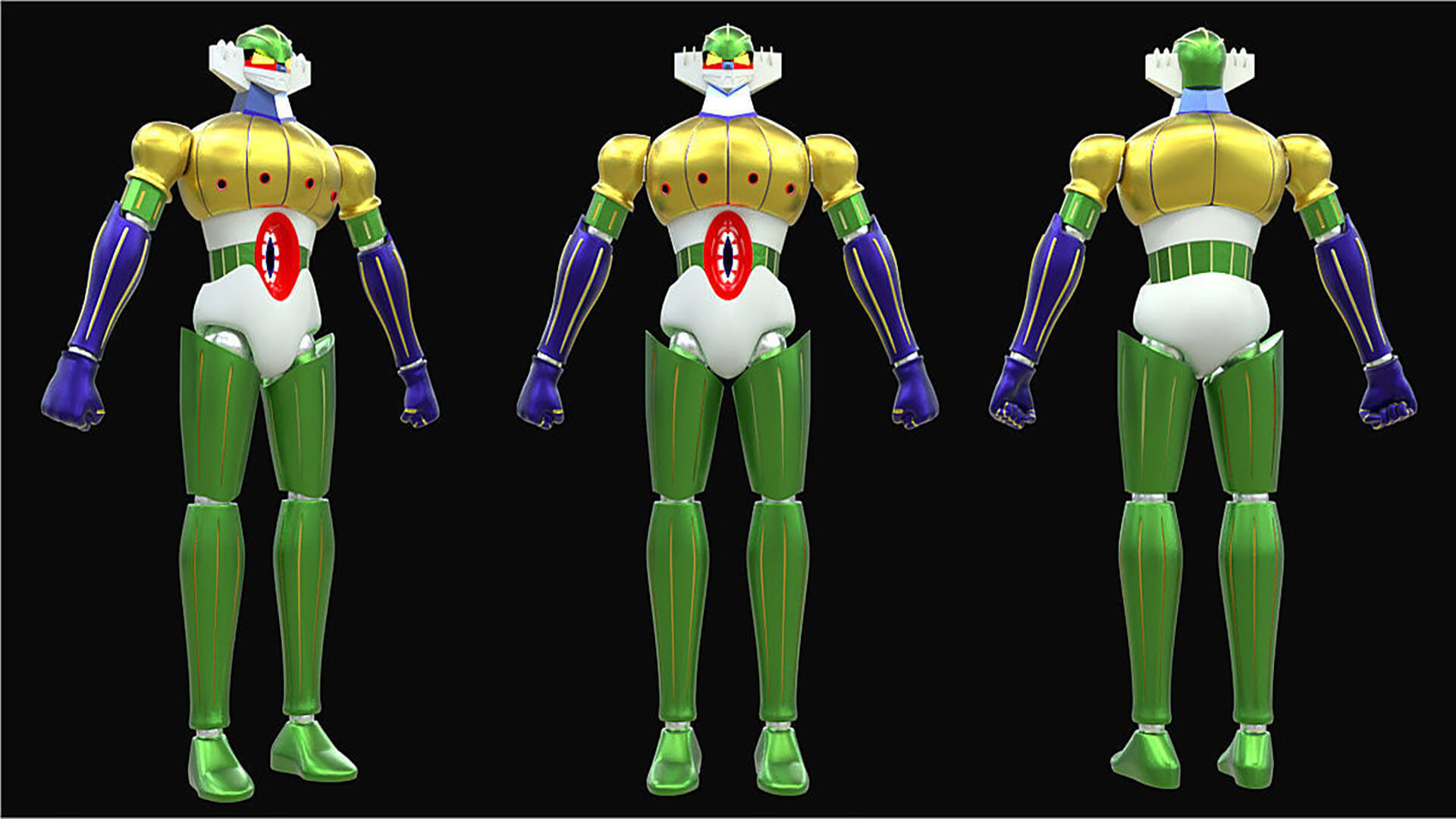 Jeeg Robot - Rigged 3D Model by deezl