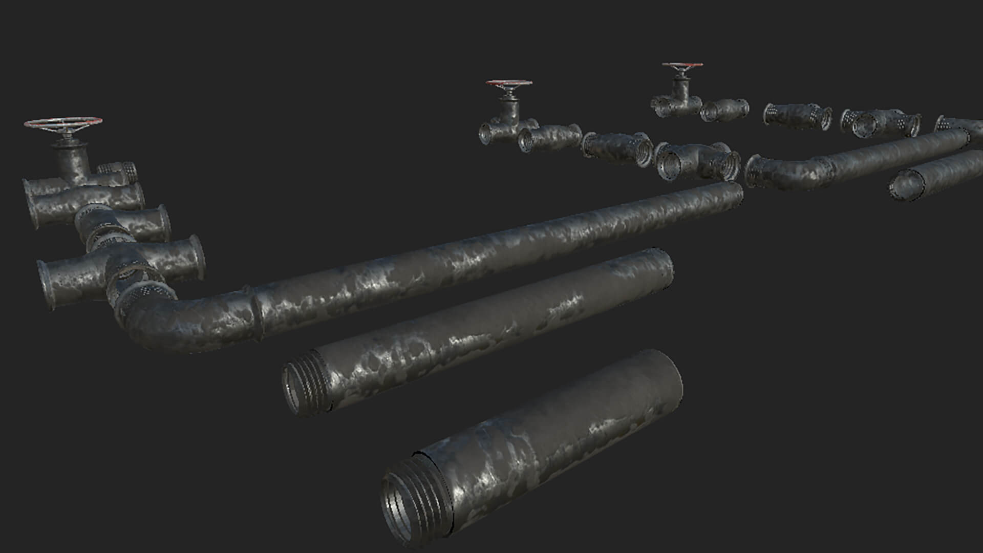 Pipe - Asset Pack 3D Model by deezl