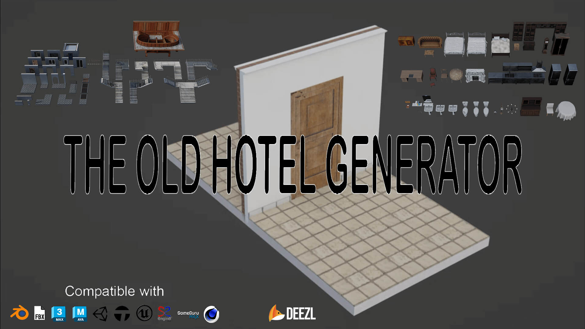 The Old Hotel Generator - 3D Model by deezl