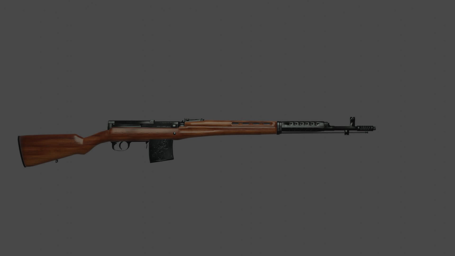 WWII SVT-40 with Detachable Scope and Bayonet 3D Model by Defer94