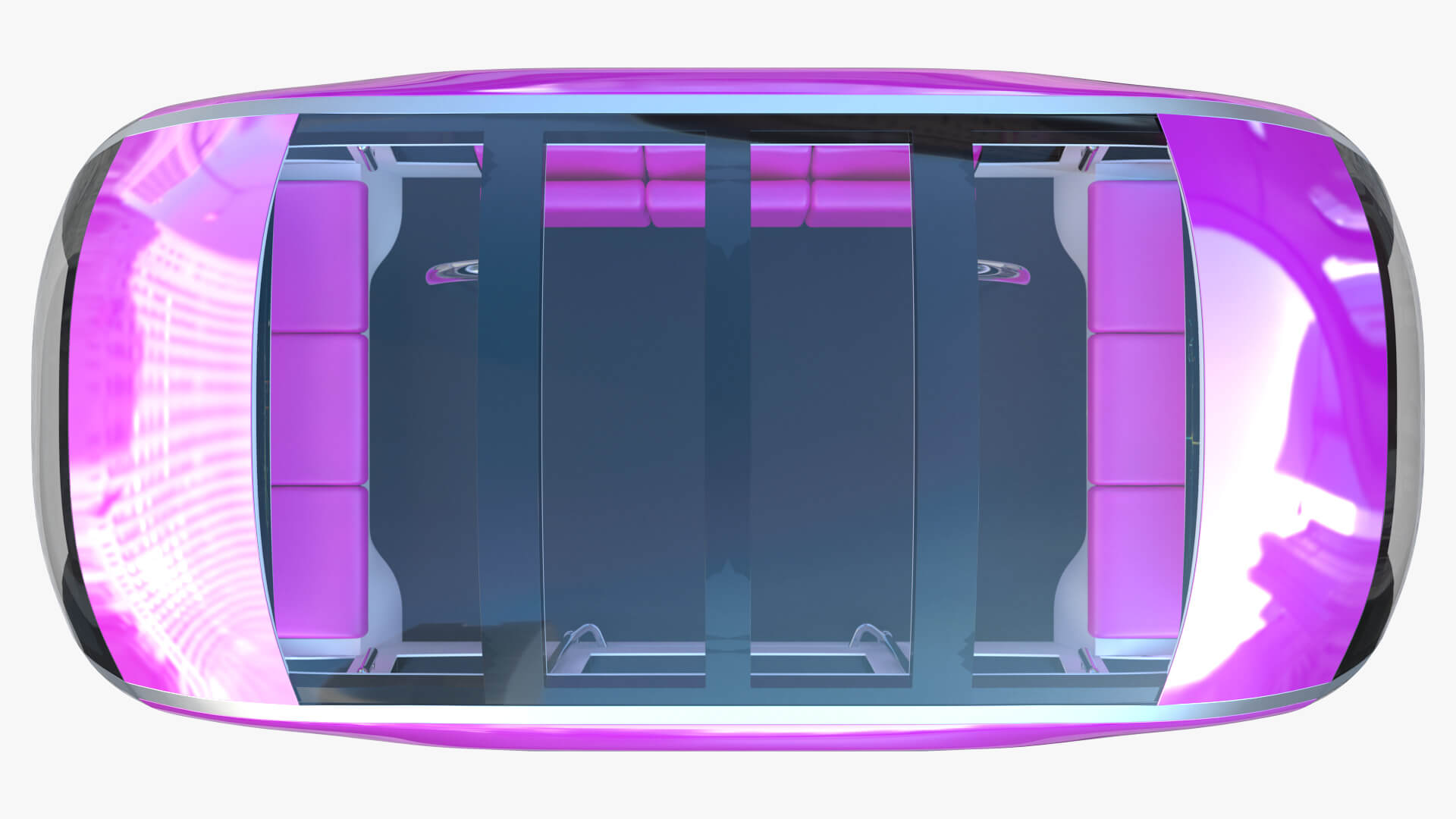 Autonomous City Shuttle Bus Pink - 3D Model by defost