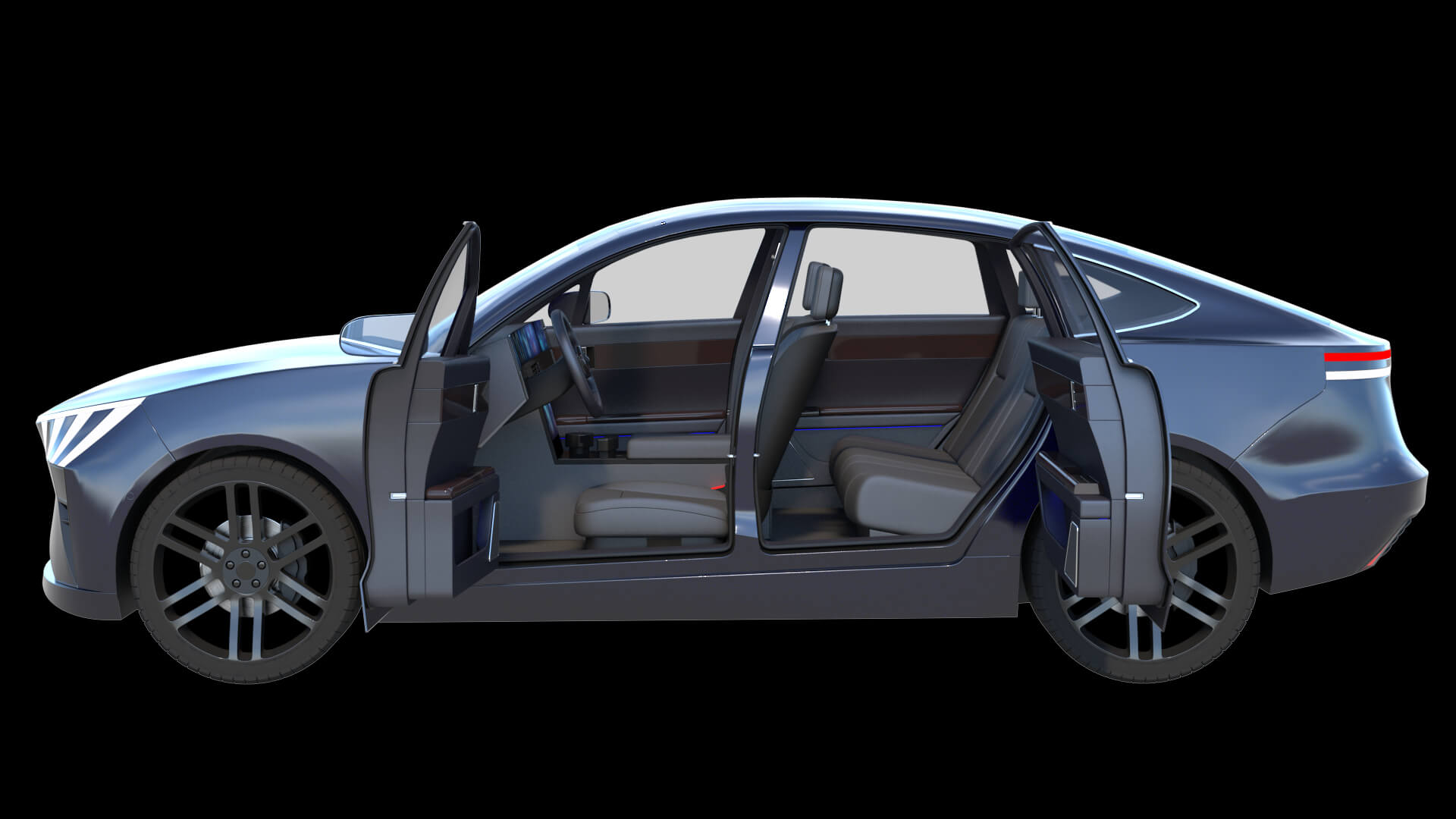 EV SUV Black - 3D Model by defost