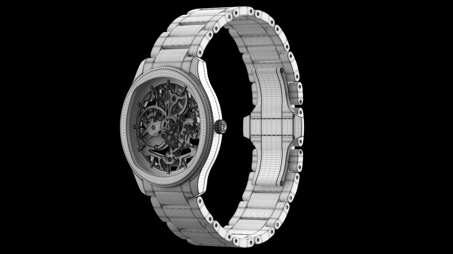 Piaget Polosteel Automatic Skeleton Watch - 3D Model by defost