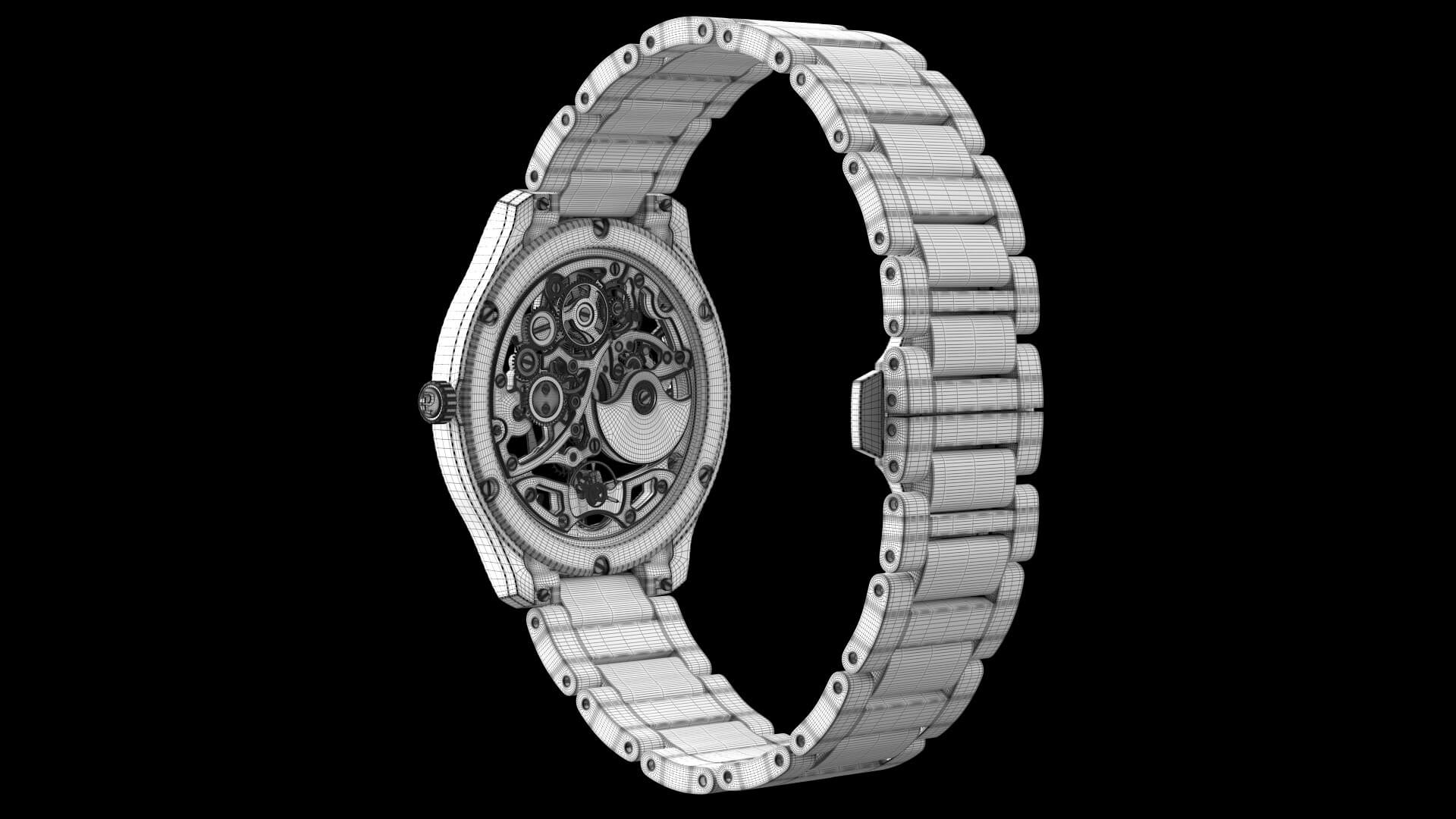 Piaget Polosteel Automatic Skeleton Watch - 3D Model by defost