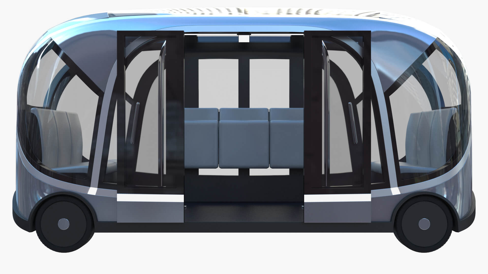 Autonomous City Shuttle Bus - 3D Model by defost
