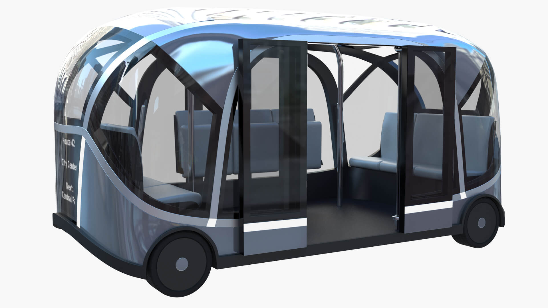 Autonomous City Shuttle Bus - 3D Model by defost