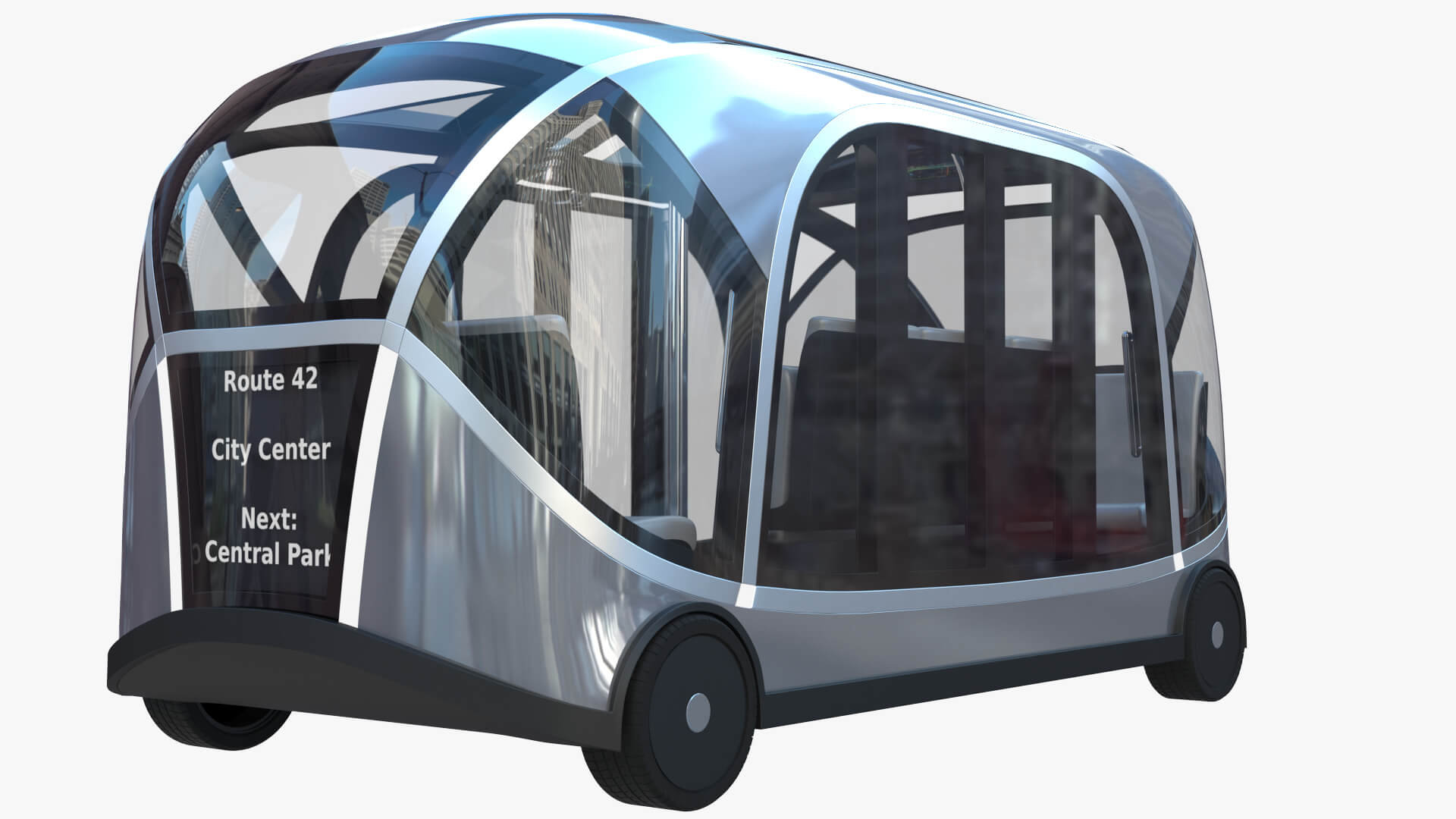 Autonomous City Shuttle Bus - 3D Model by defost