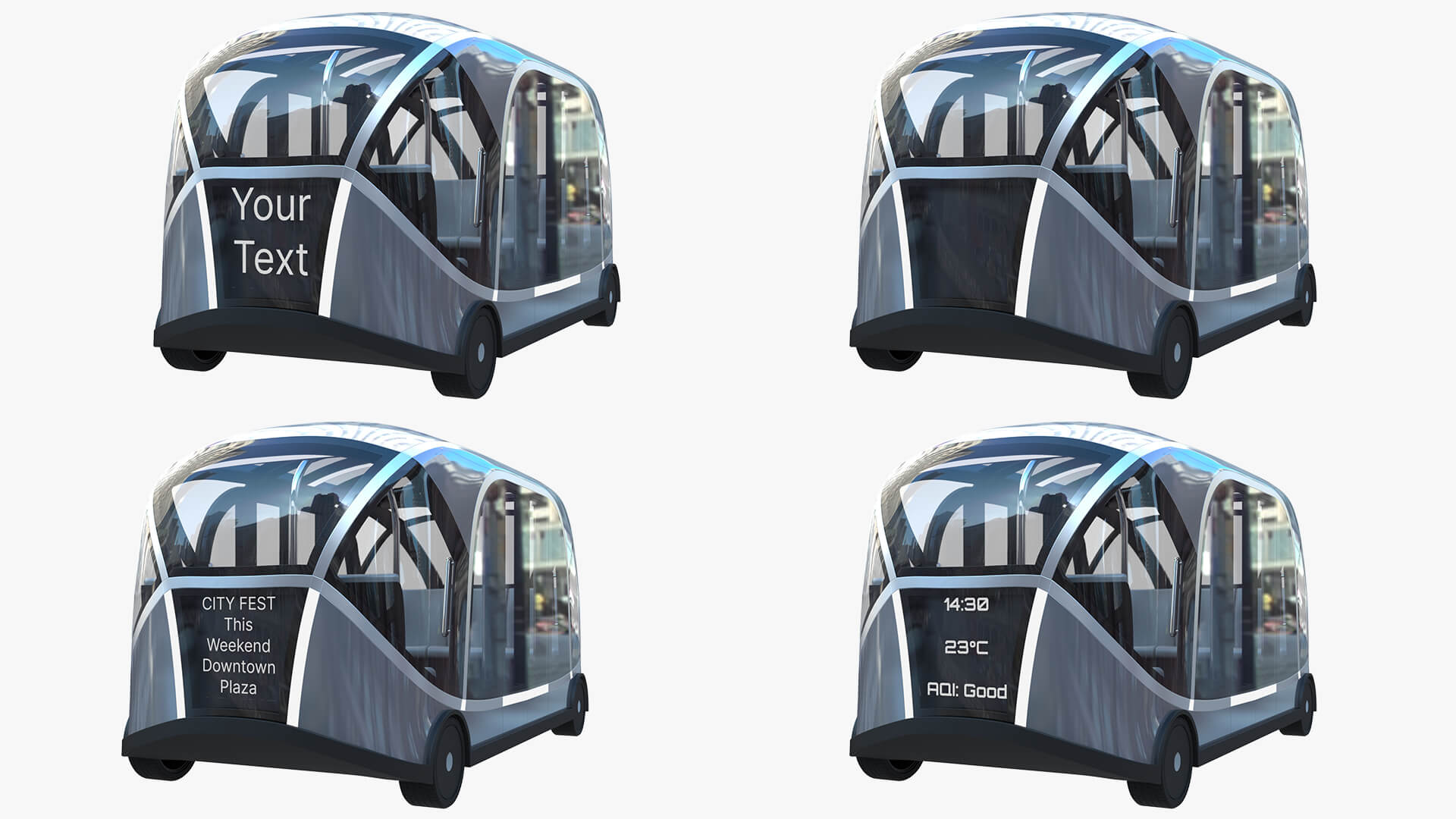 Autonomous City Shuttle Bus - 3D Model by defost