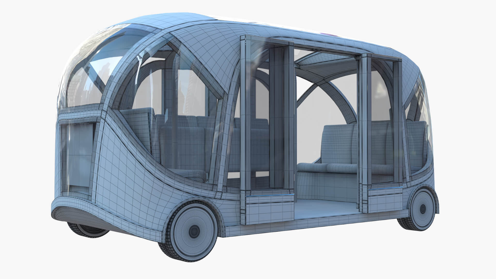 Autonomous City Shuttle Bus - 3D Model by defost