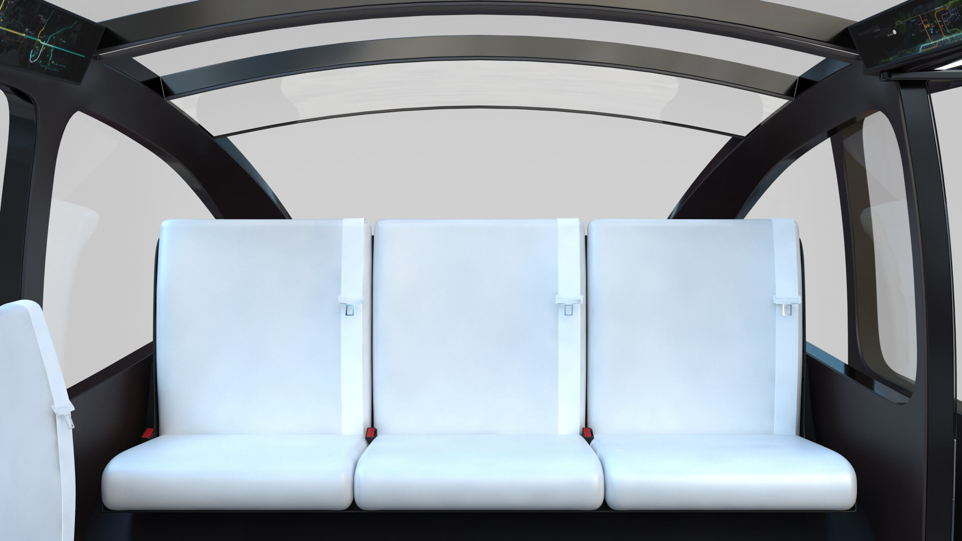 Self-Driving Taxi Shuttle 3D Model by defost