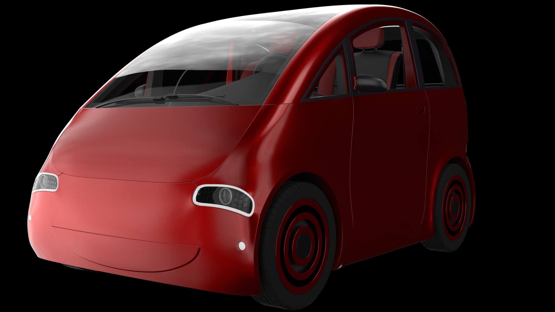 Tiny Electric Car Peripeteia Red - 3D Model by defost