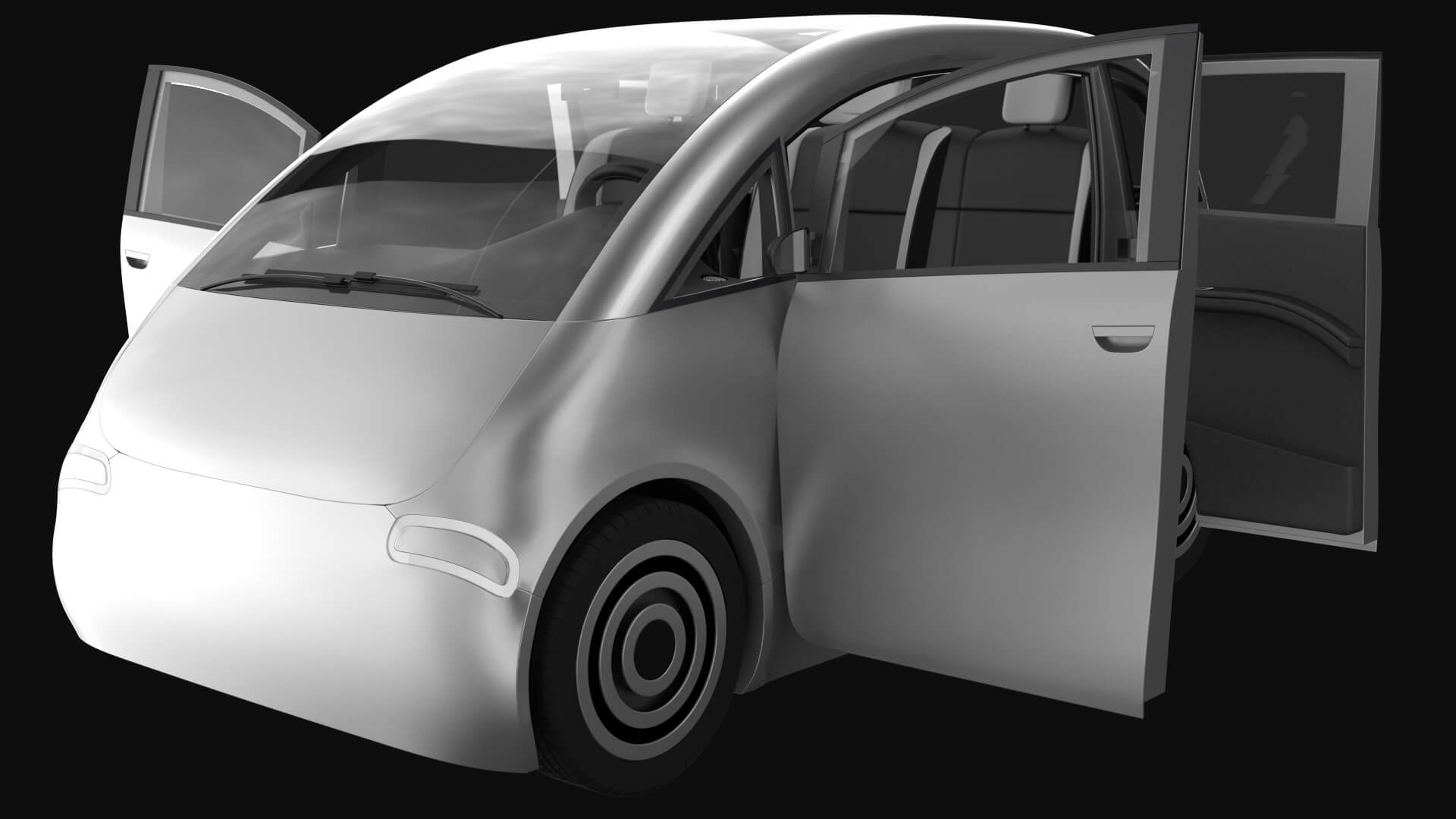 Small Electric Car Peripeteia Silver - 3D Model by defost