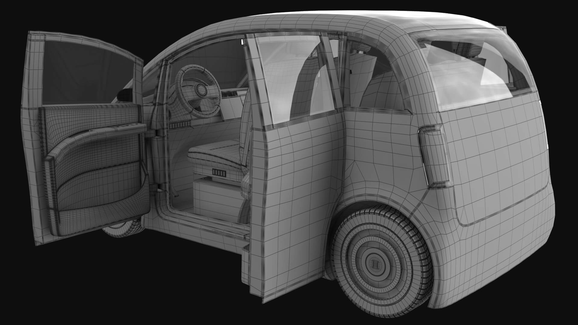 Small Electric Car Peripeteia White - 3D Model by defost