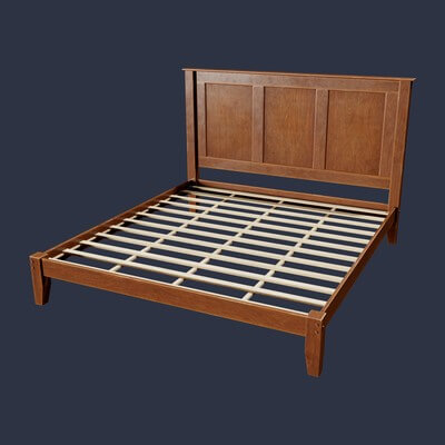 Bed Frame 04a - 3D Model by Dekogon Studios