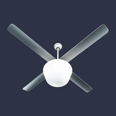 Ceiling Fan 13a - 3D Model by Dekogon Studios