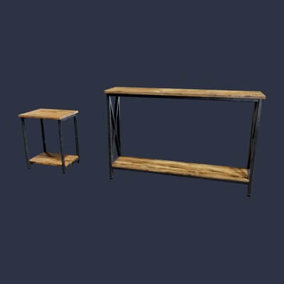Table Set 22a - 3D Model by Dekogon Studios