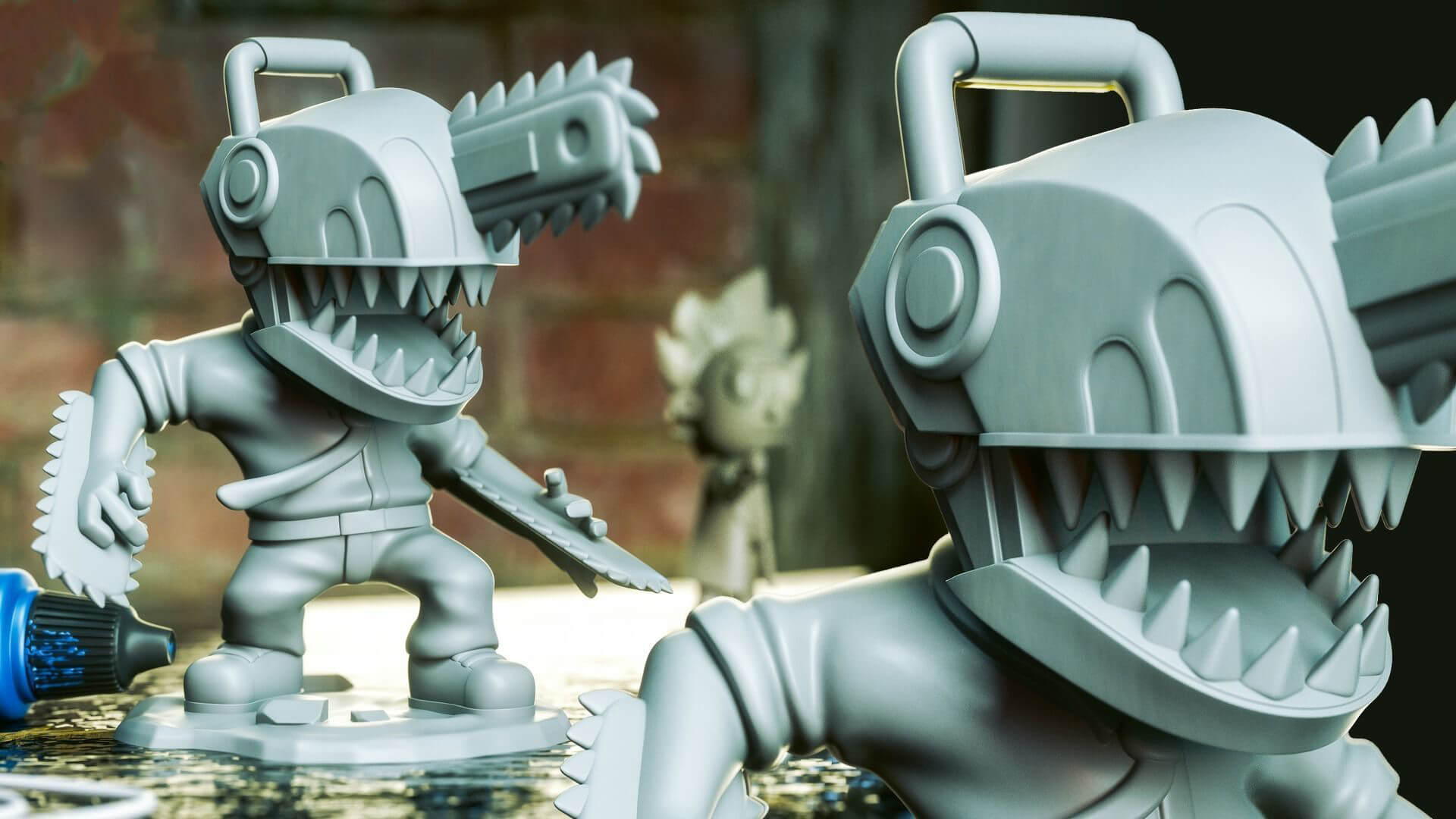 Chainsaw Man Chibi Figures - 3D Model by delaneyjackson68