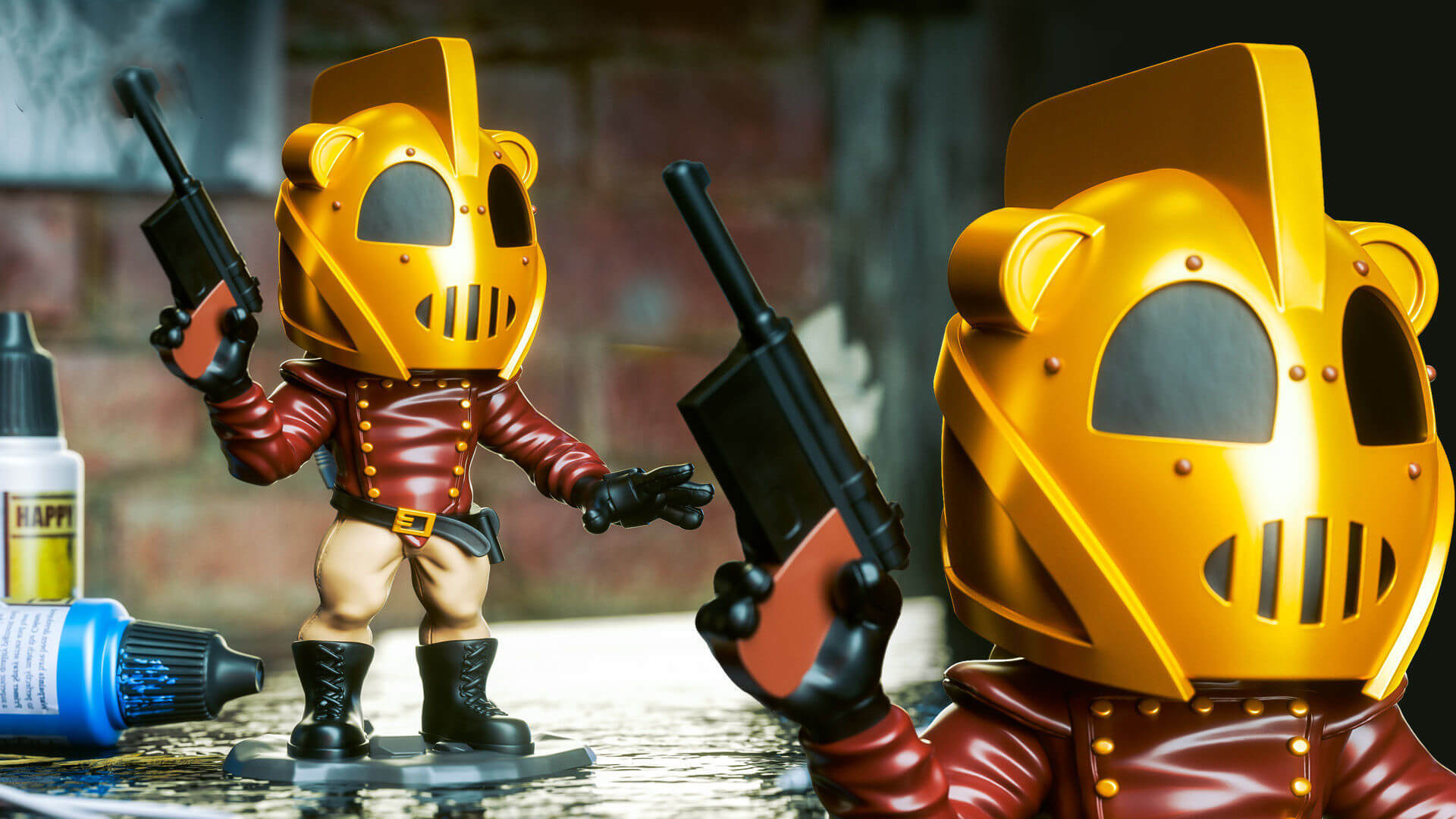 Rocketeer Chibi Figures - 3D Print Model by delaneyjackson68