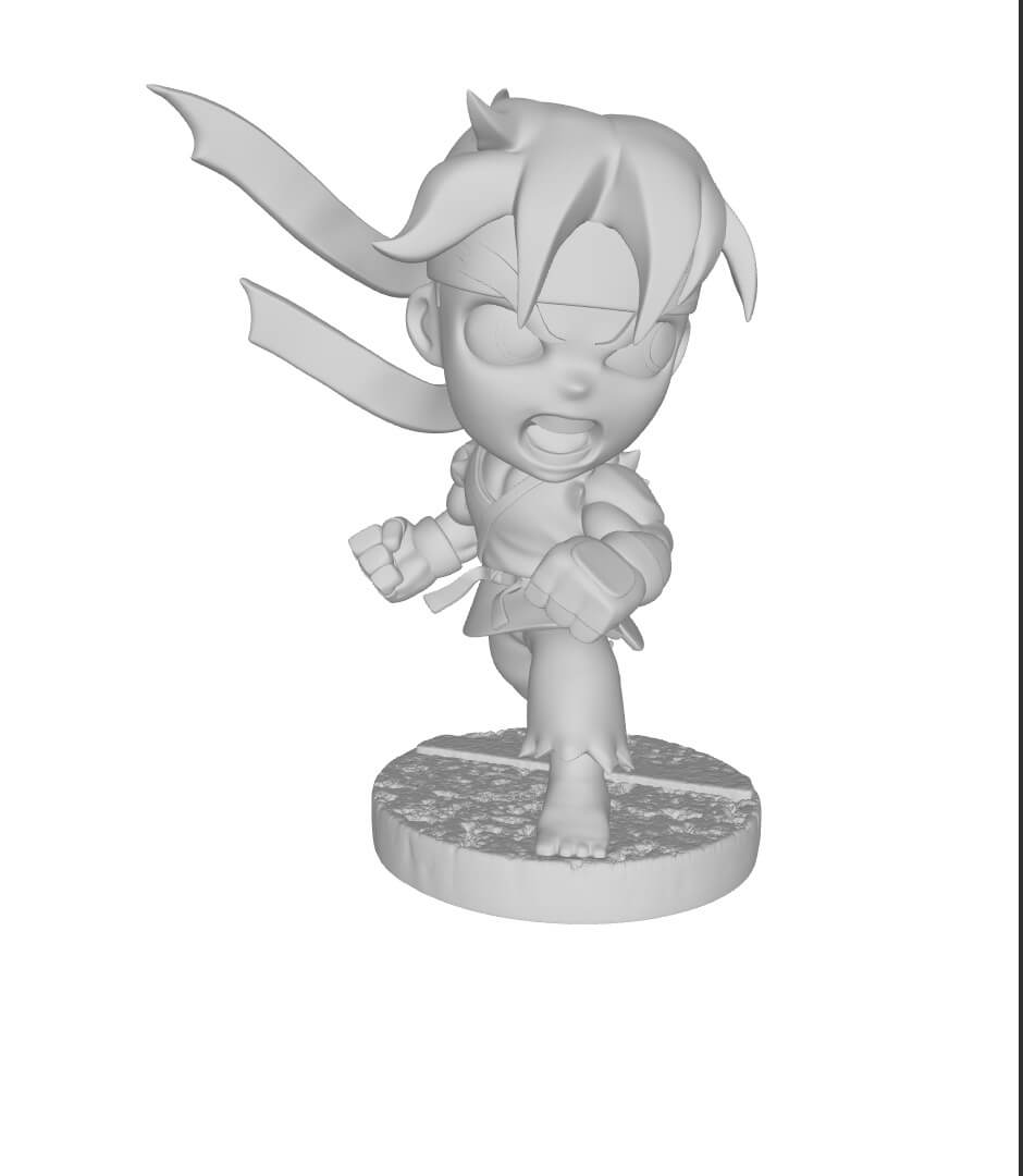 Ryu Chibi Figures - 3D Print Model by delaneyjackson68