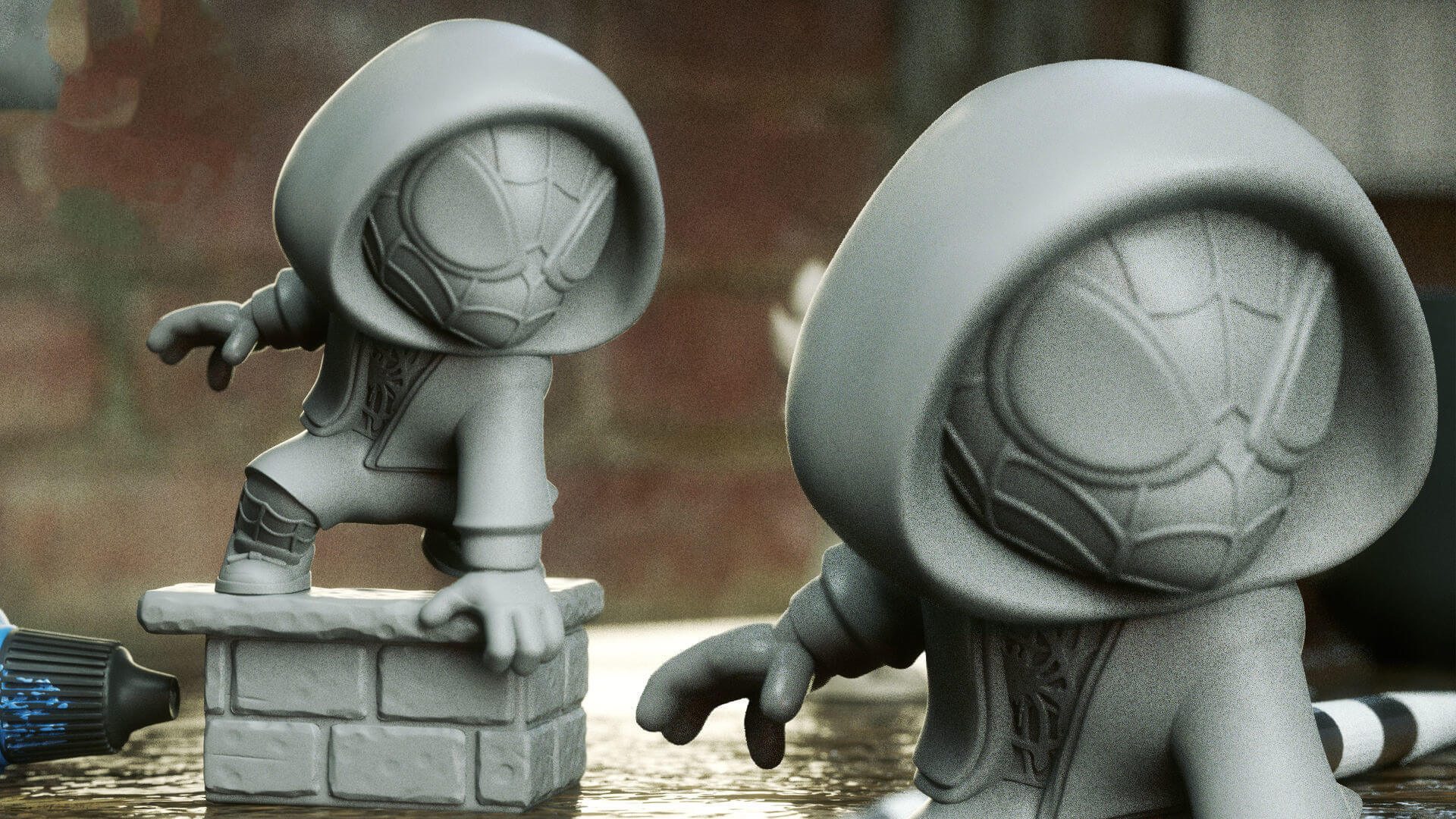 Spider-Man Miles Morales Chibi Figures 3D Print Model by delaneyjackson68