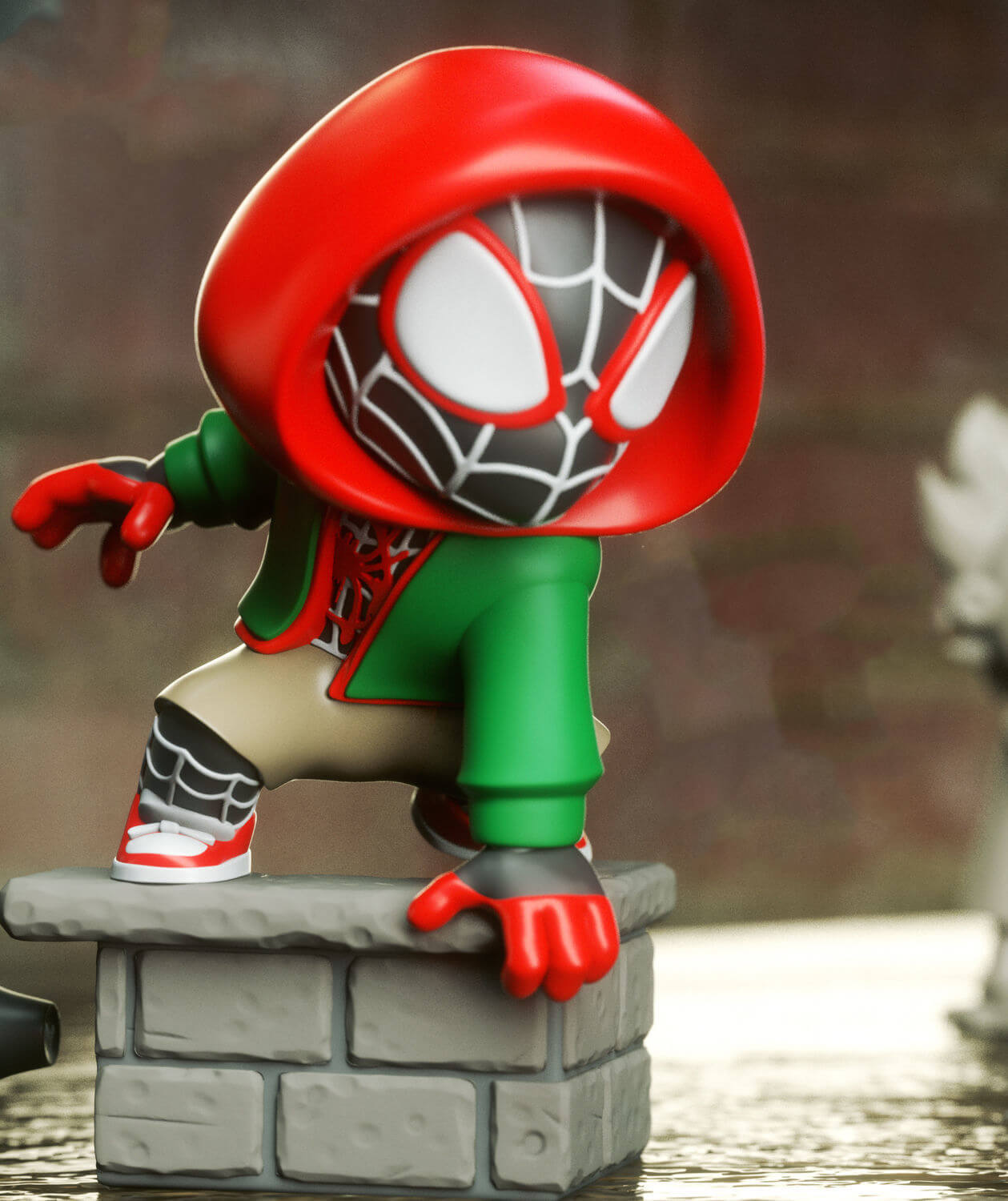 Spider-Man Miles Morales Chibi Figures 3D Print Model by delaneyjackson68