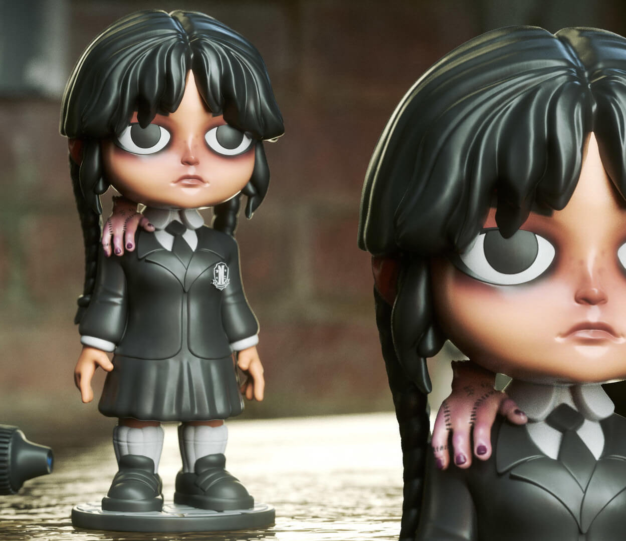 Wednesday Addams Chibi Figures - 3D Model by delaneyjackson68