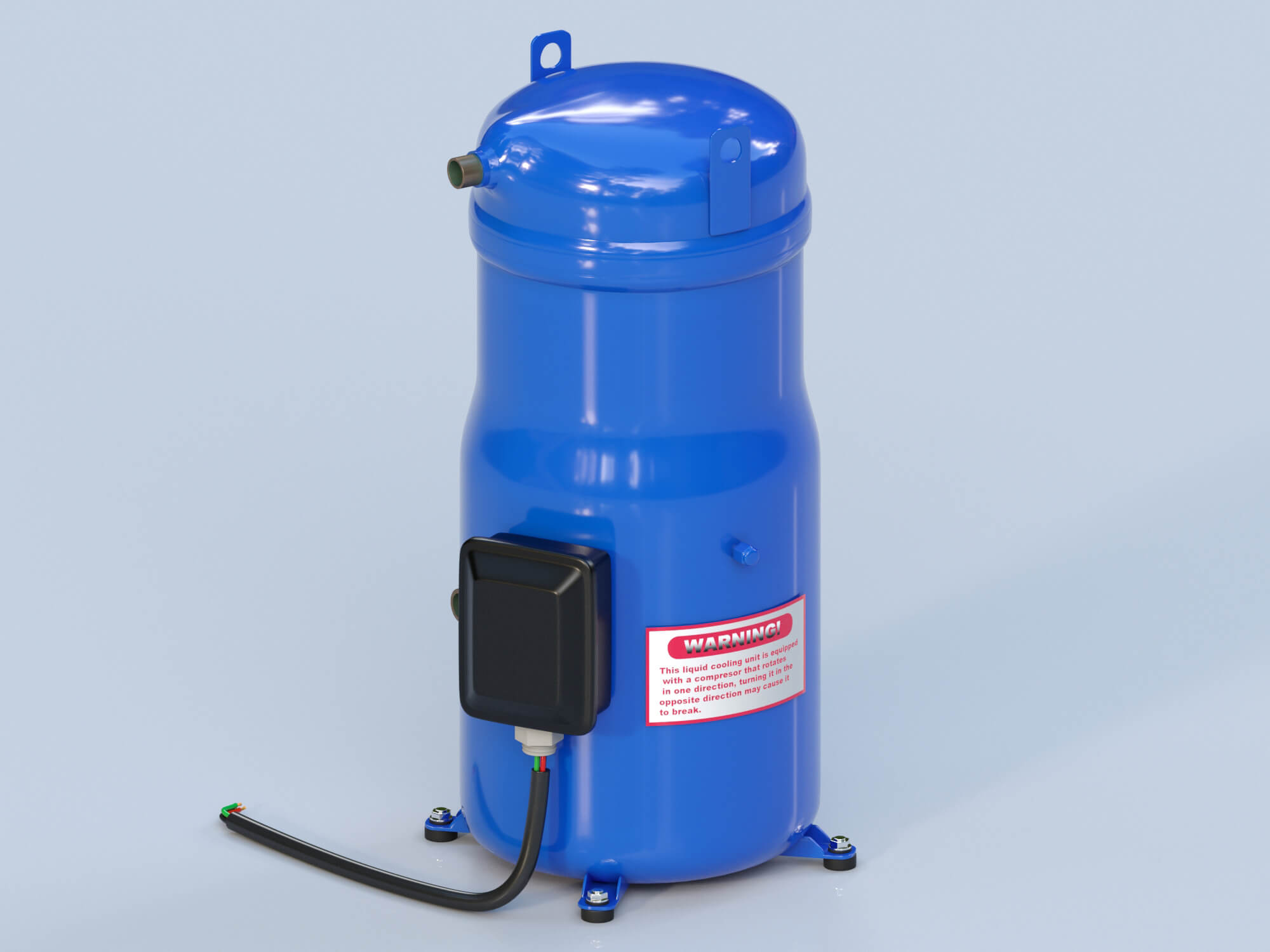 Compressor for Air Conditioning and Heating - 3D Model by deleon3d