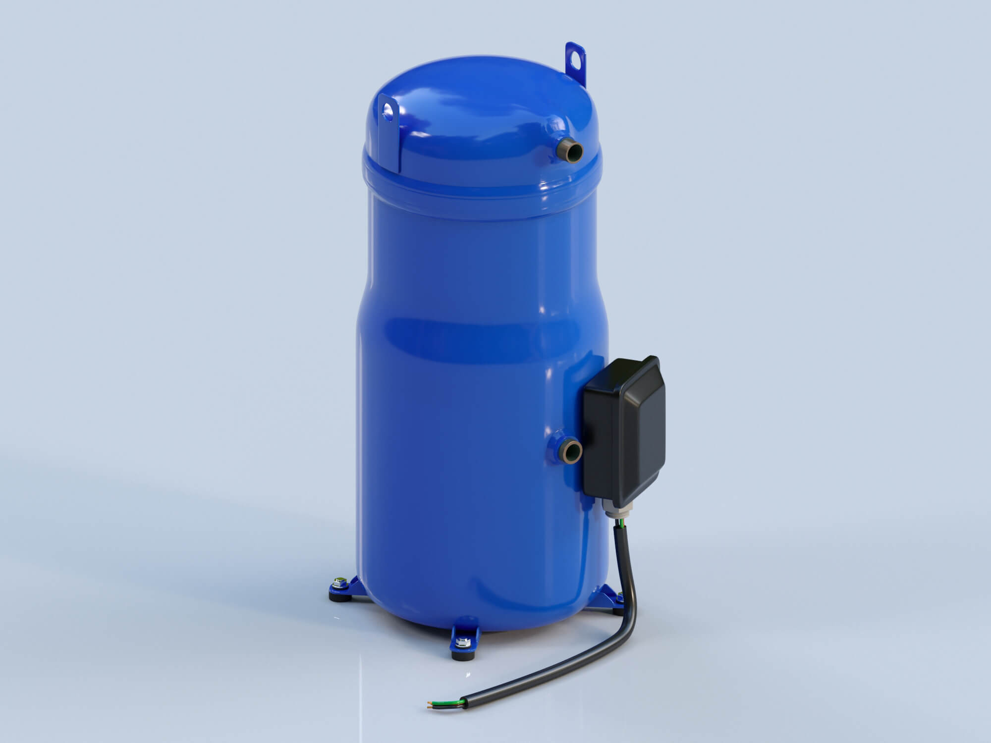 Compressor for Air Conditioning and Heating - 3D Model by deleon3d