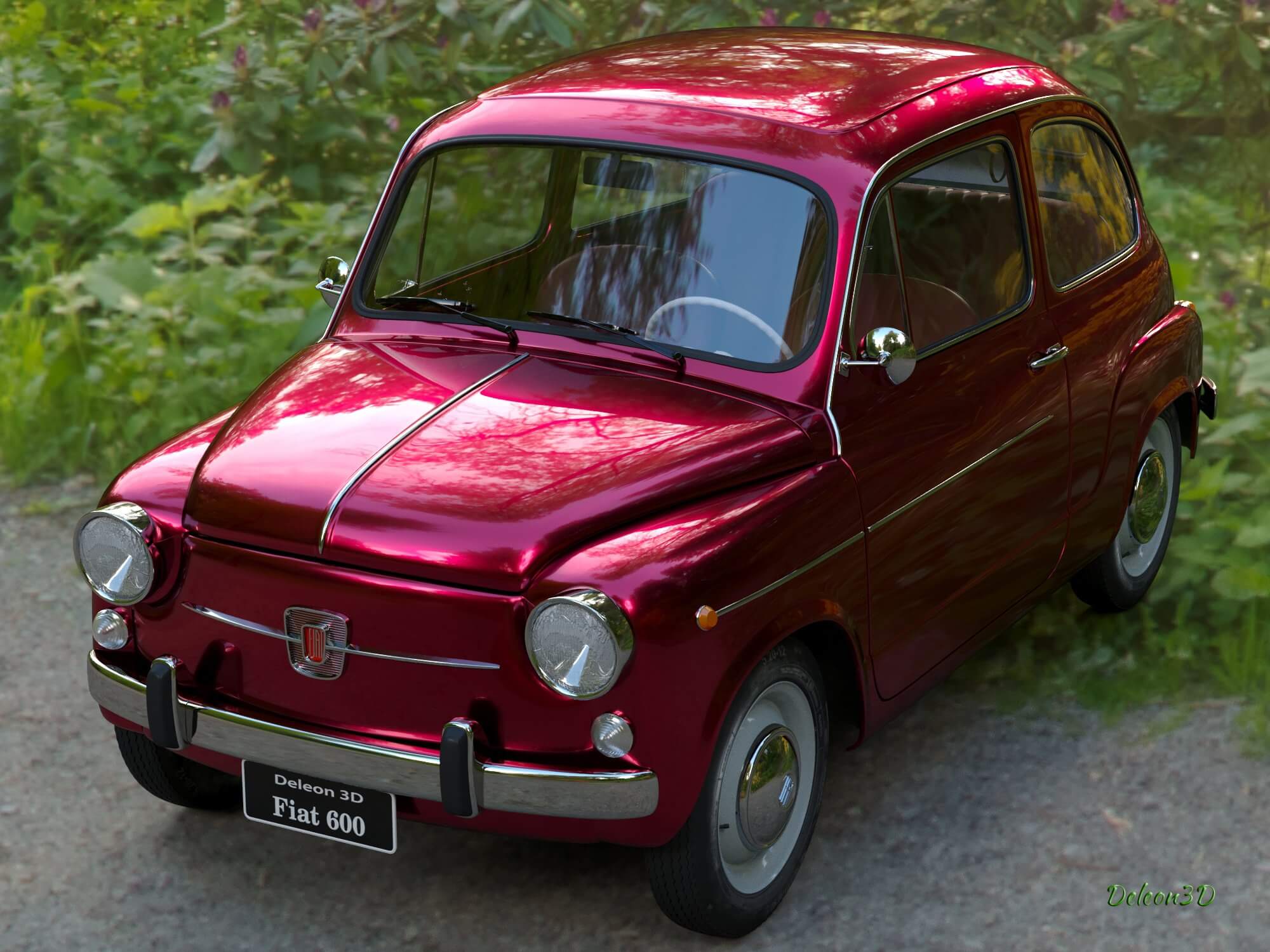 Fiat 600 - 3D Model by deleon3d